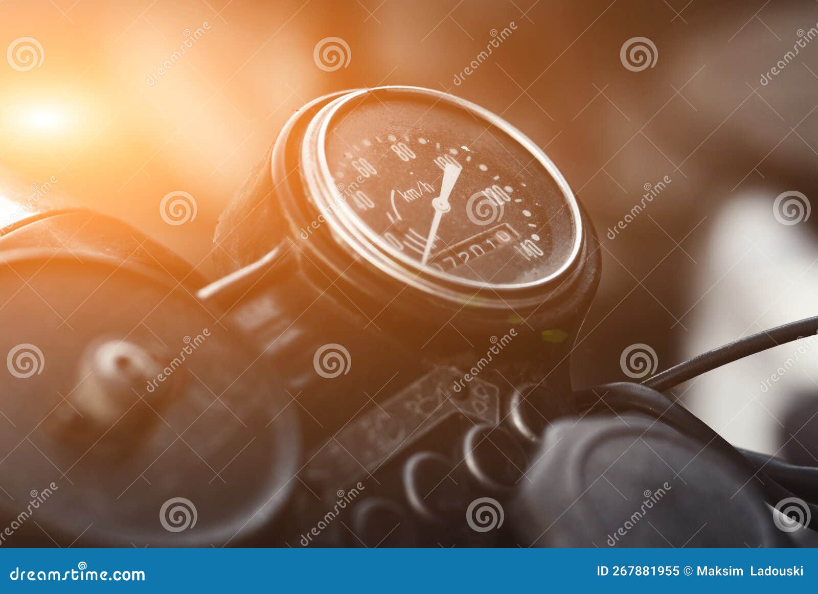 Speedometer for motorcycle stock image. Image of motorcycle - 267881955