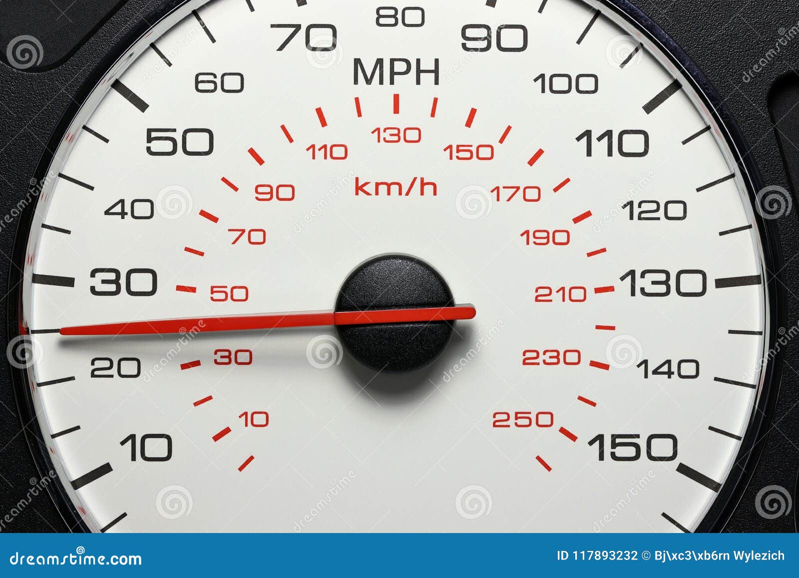Speedometer at 25 MPH stock photo. Image of instruments - 117893232
