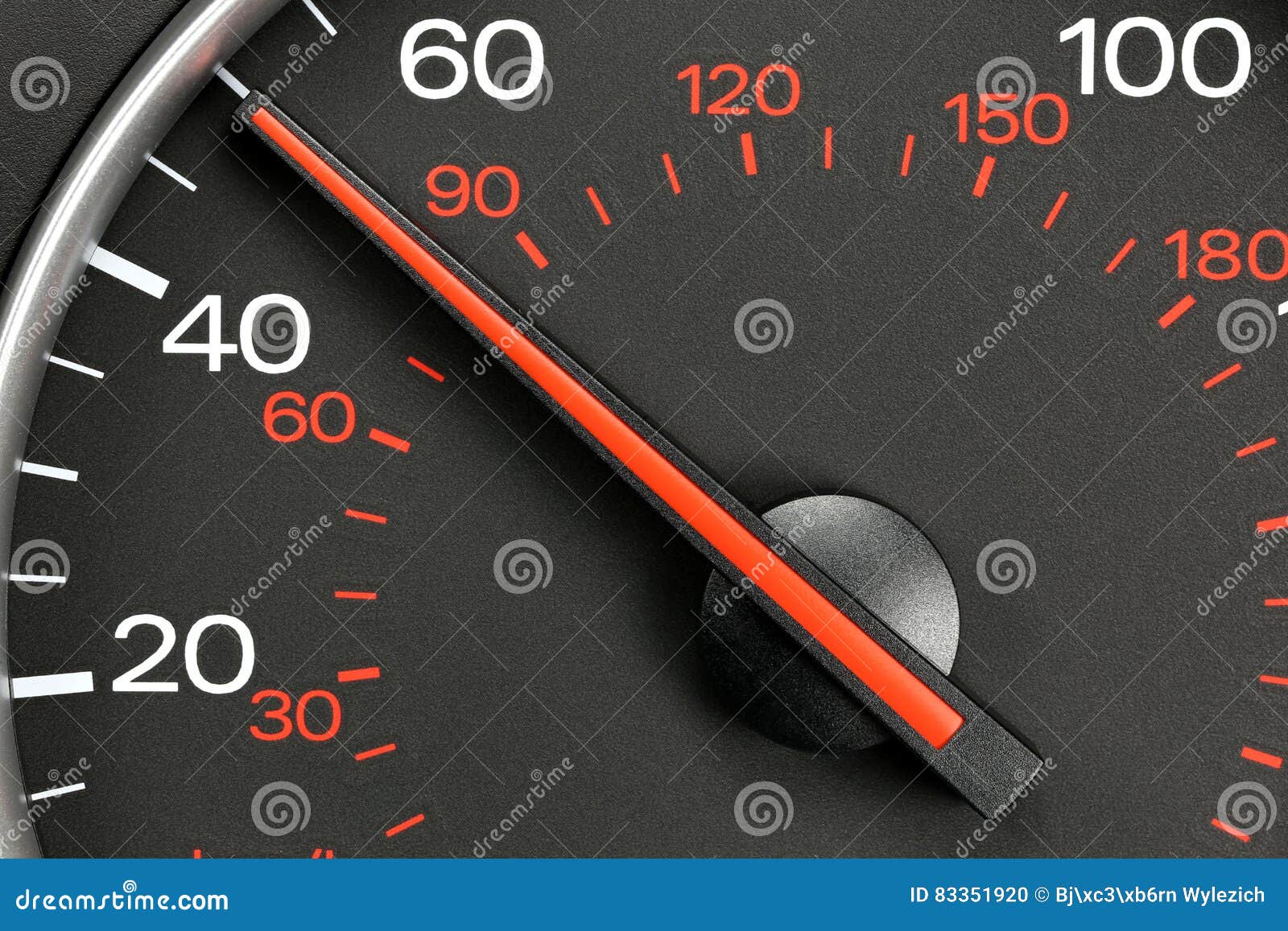 Speedometer at 50 MPH stock photo. Image of fascia, instrument - 83351920
