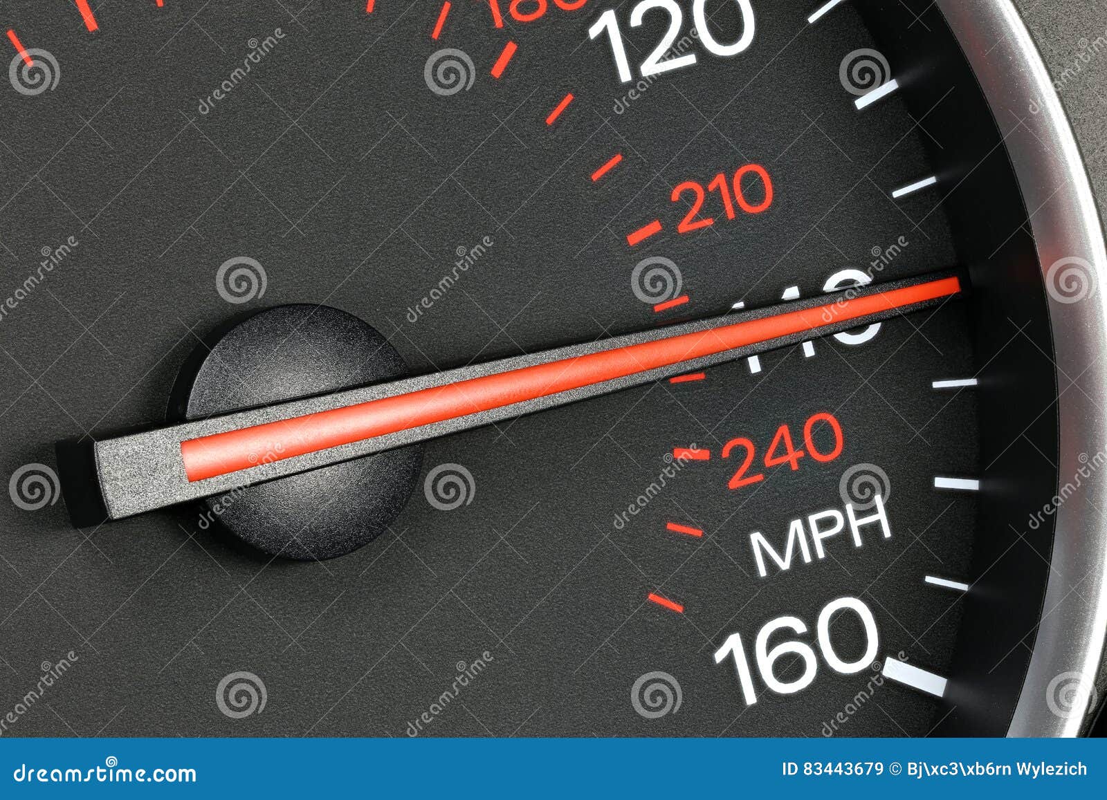 Speedometer at 140 MPH stock image. Image of mobility - 83443679