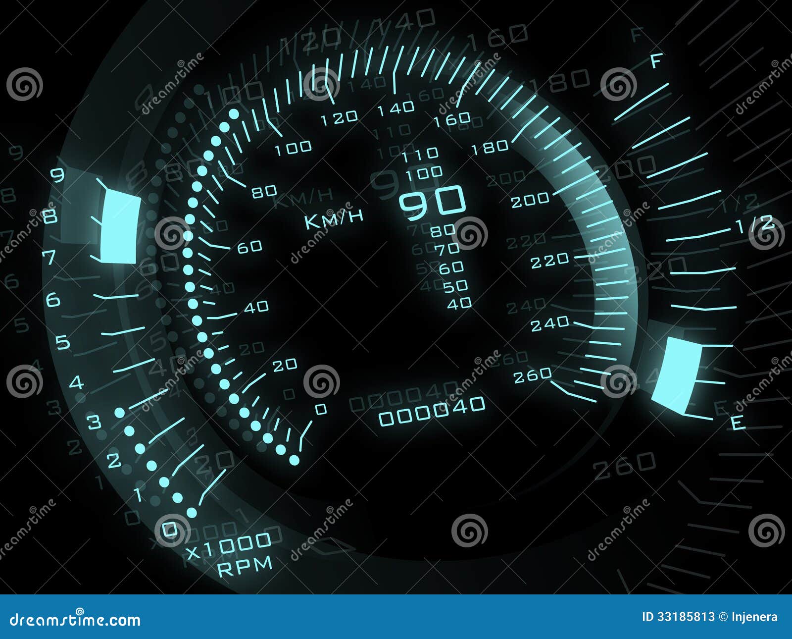 Speedometer stock image. Image of speeding, odometer - 33185813