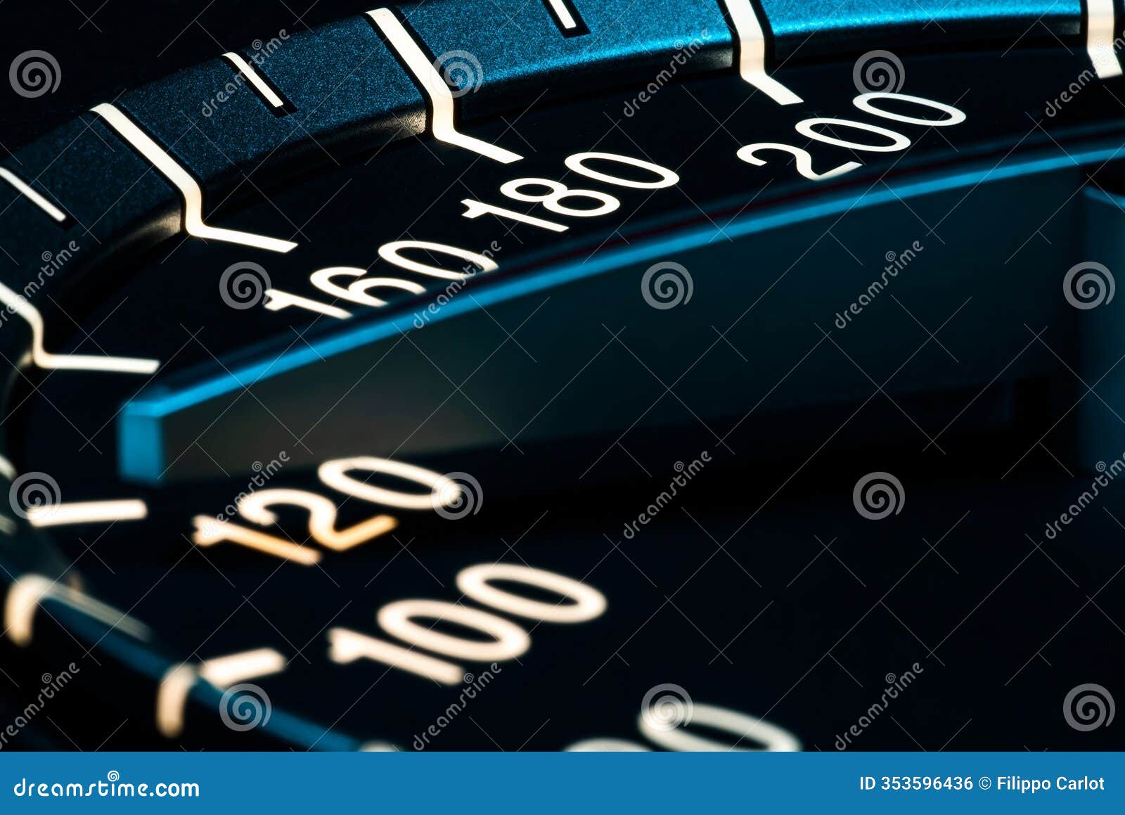 Speedometer Needle Pointing at 120 Speed Showing Velocity and ...