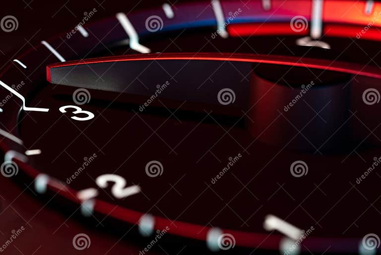 Speedometer Needle Pointing To Three on Dashboard Displaying Speed and ...