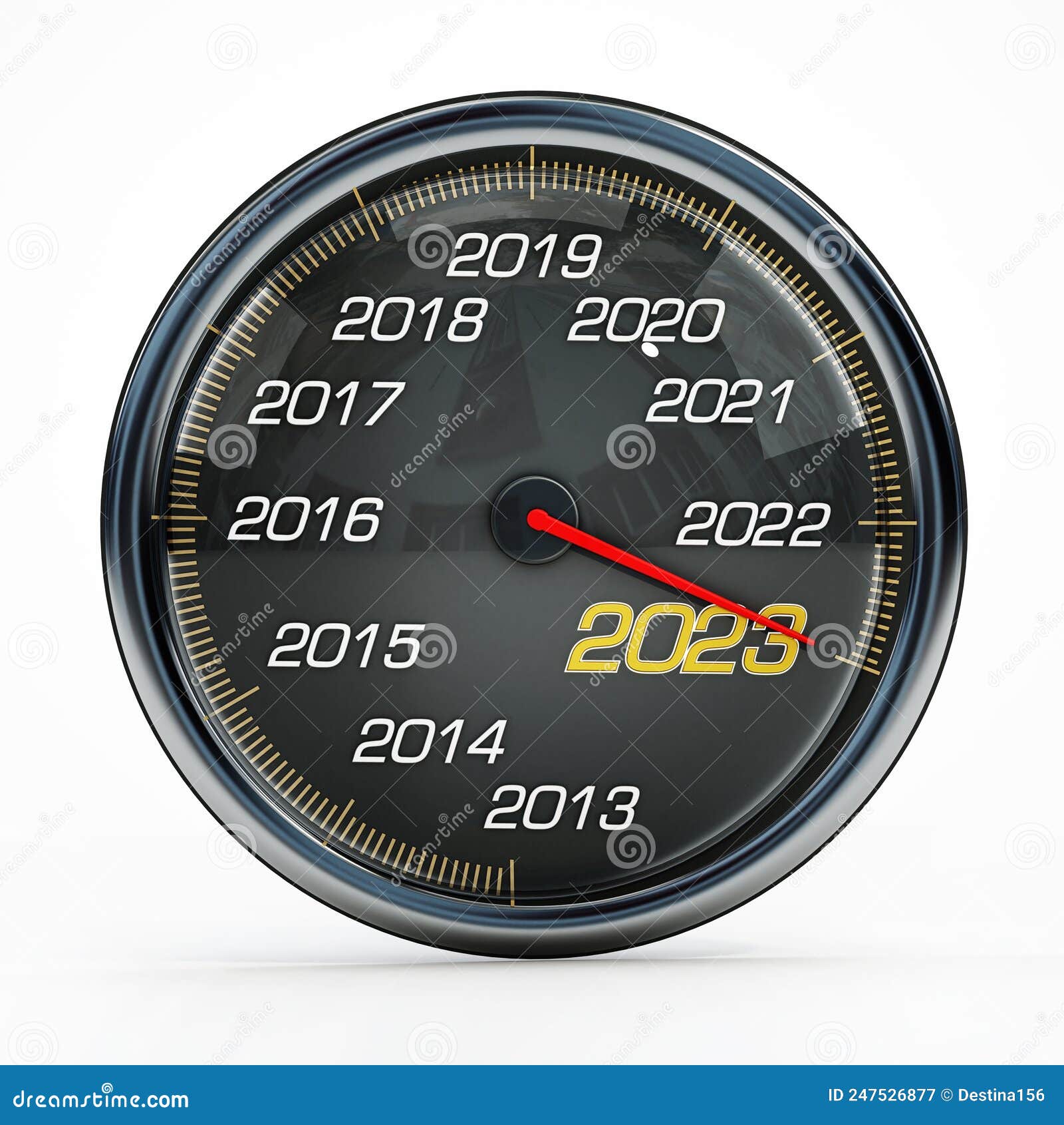 Speedometer Needle Hits 100 Percent Goal Reached Royalty-Free Stock ...