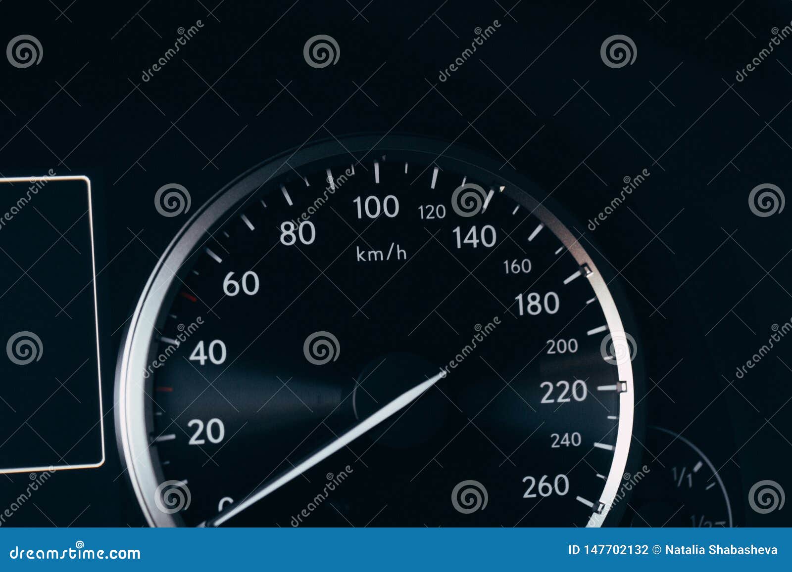 Speedometer of a New Modern Car Stock Photo - Image of instrument ...