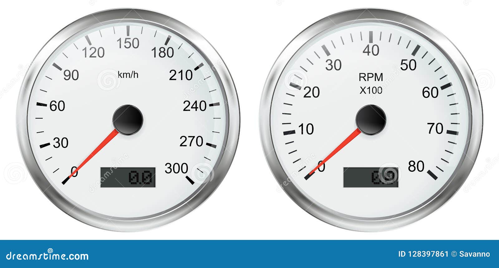Tachometer Stock Illustrationer, Vektorer, & Clipart – (109 Stock ...