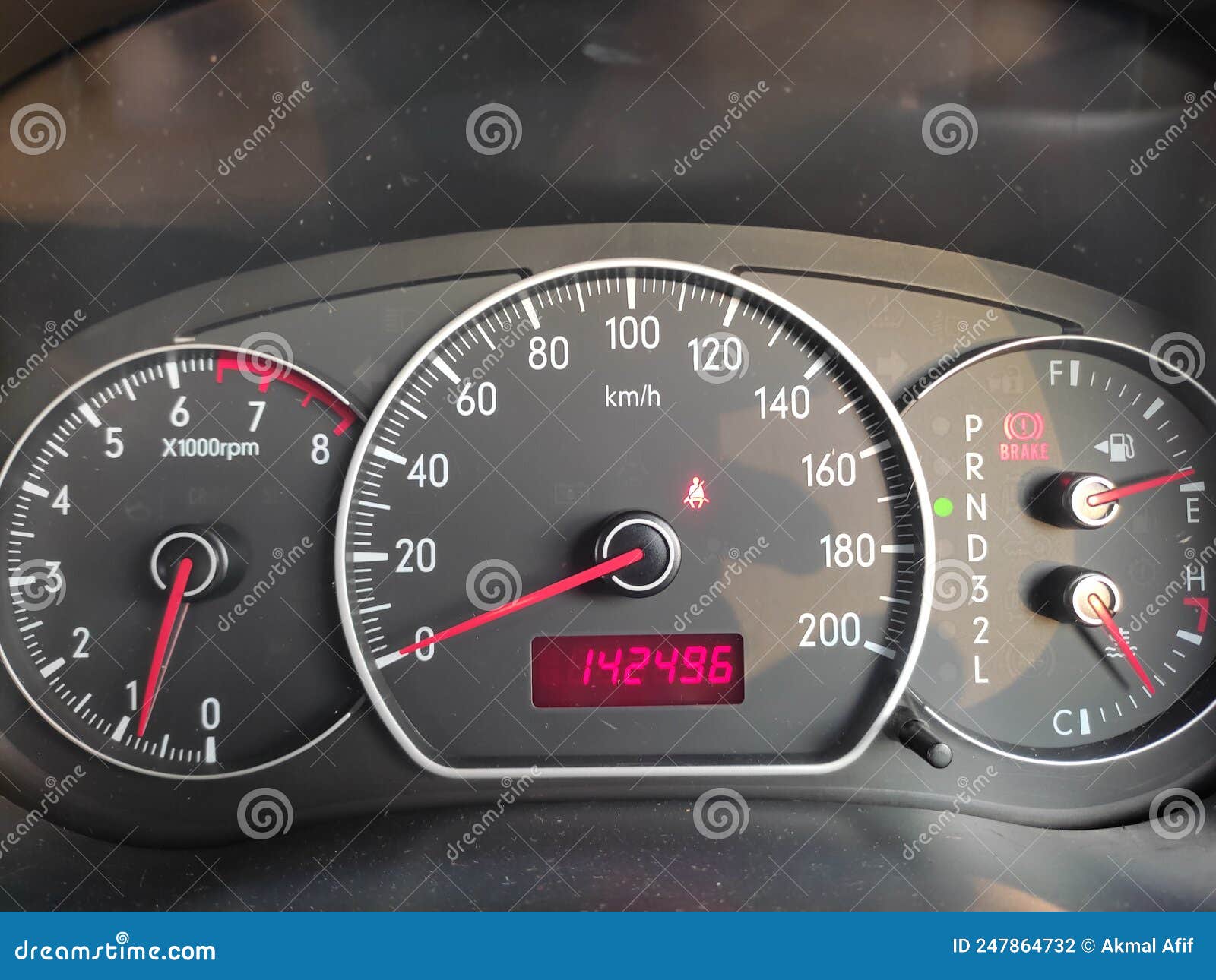 Speedometer or Odometer of Car Stock Photo - Image of bumper, sedan ...