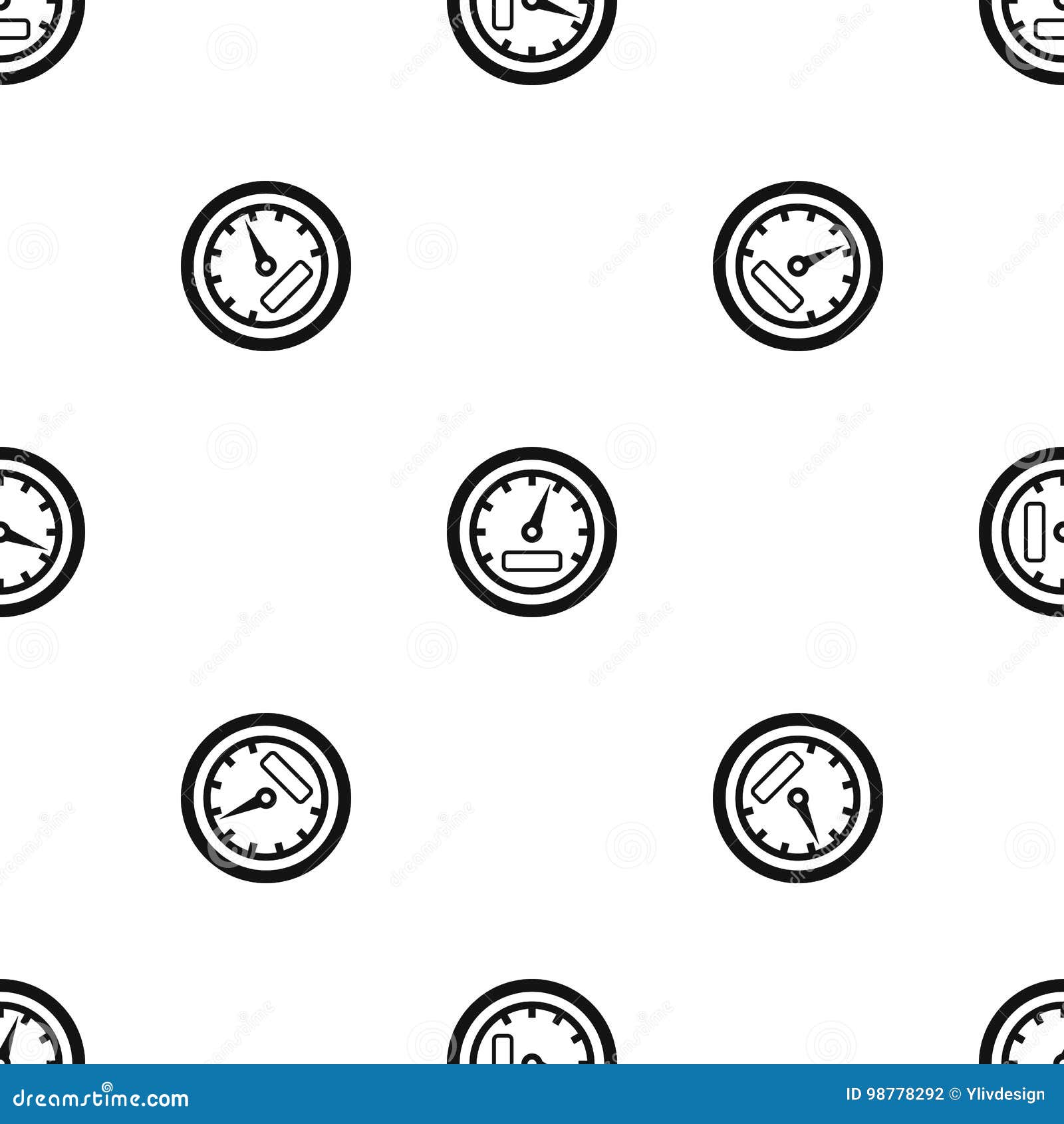 Speedometer Pattern Seamless Black Stock Vector - Illustration of ...
