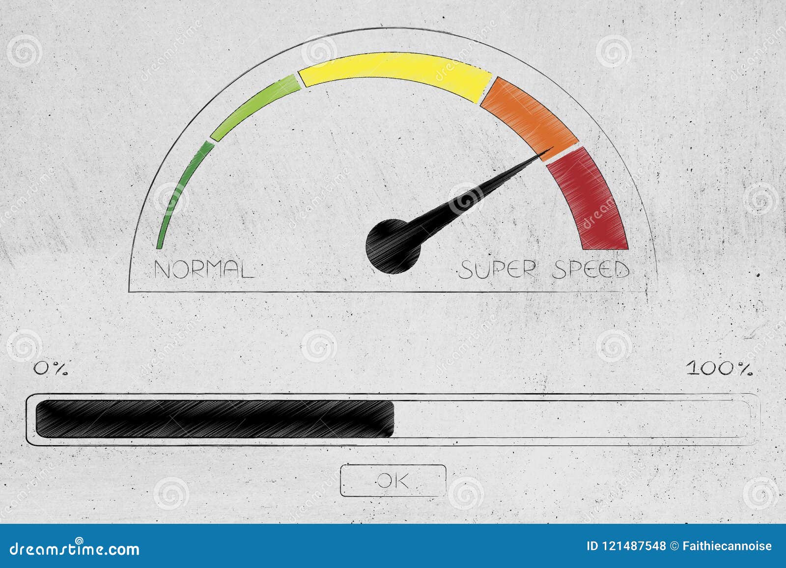 Speedometer with Progress Bar Loading Stock Photo - Image of accelerate ...