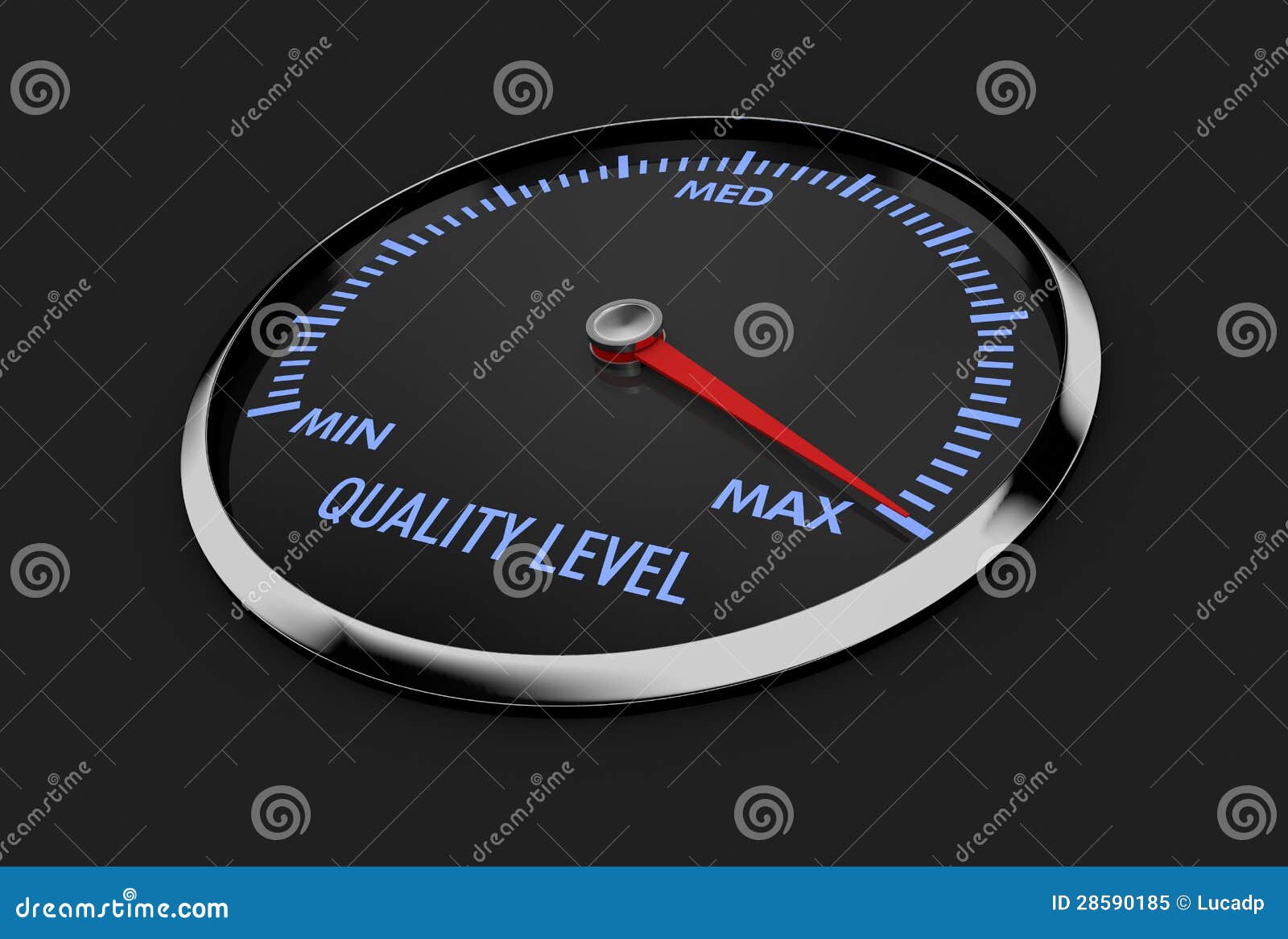 Quality Level Concept With Speed Tracker Speedometer With People Team ...