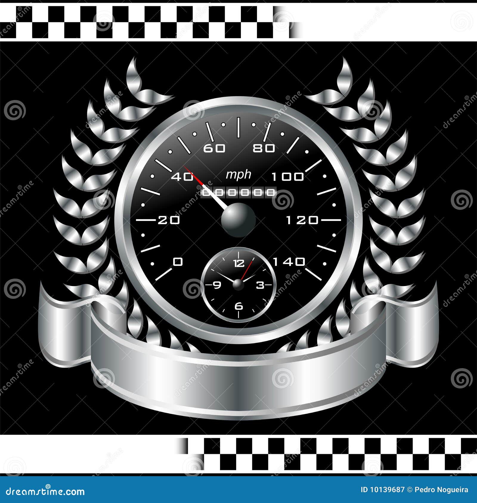 Speedometer racing shield stock vector. Illustration of shield - 10139687