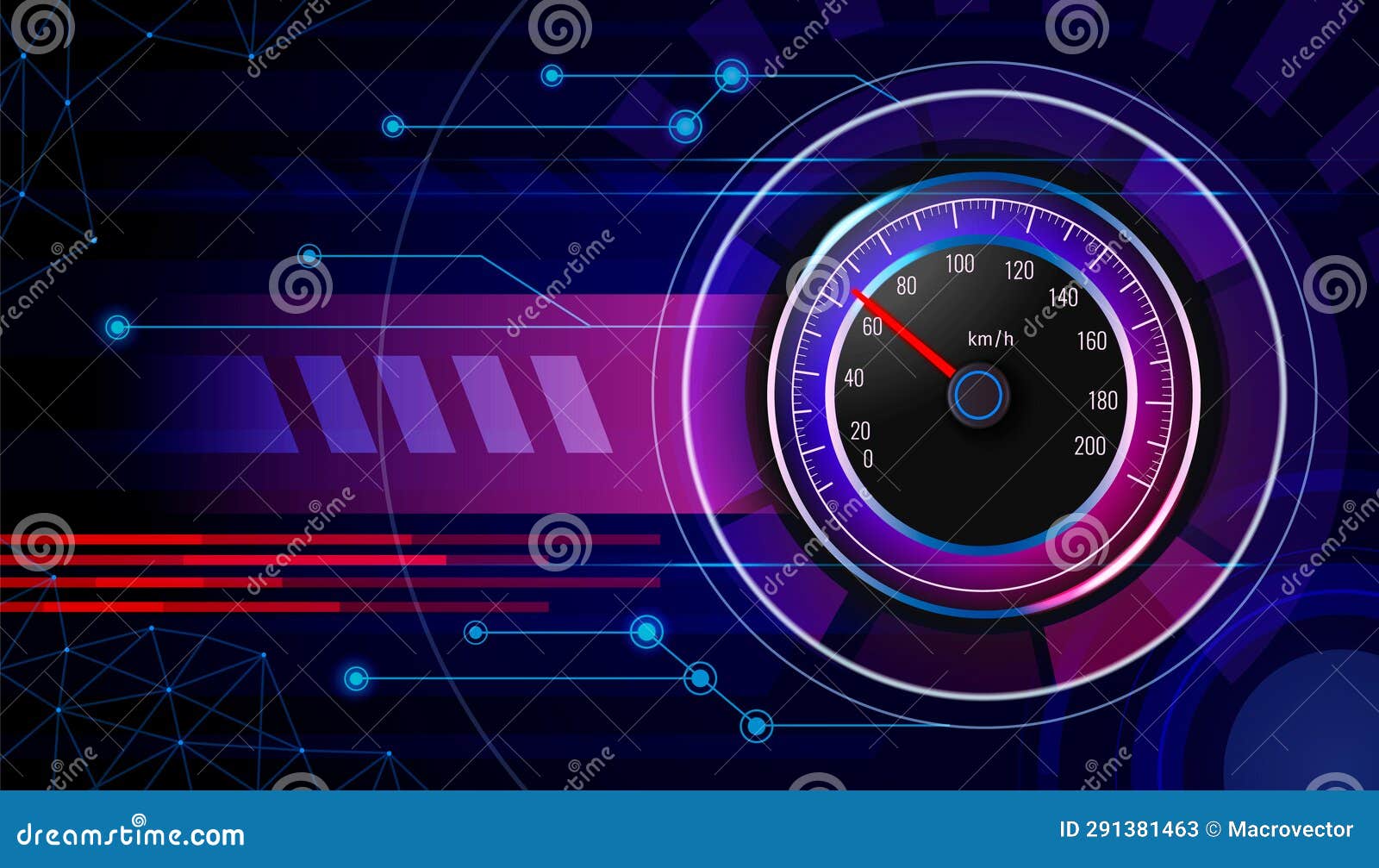 Speedometer Realistic Background Cartoon Vector | CartoonDealer.com ...