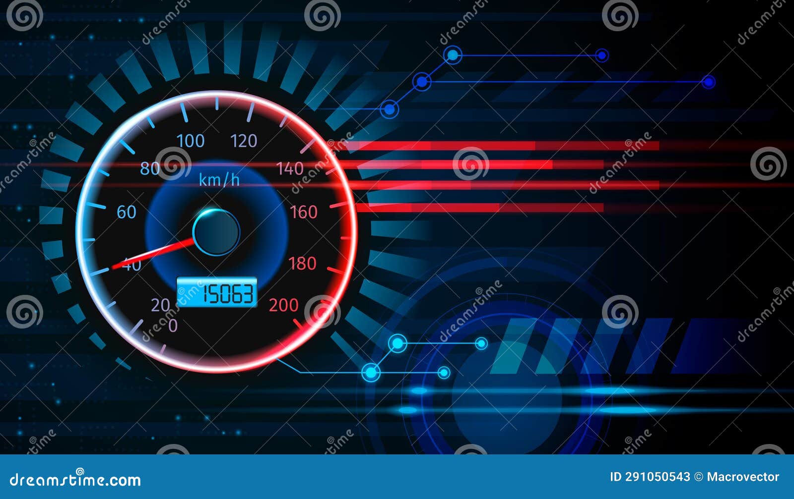 Speedometer Realistic Background Cartoon Vector | CartoonDealer.com ...