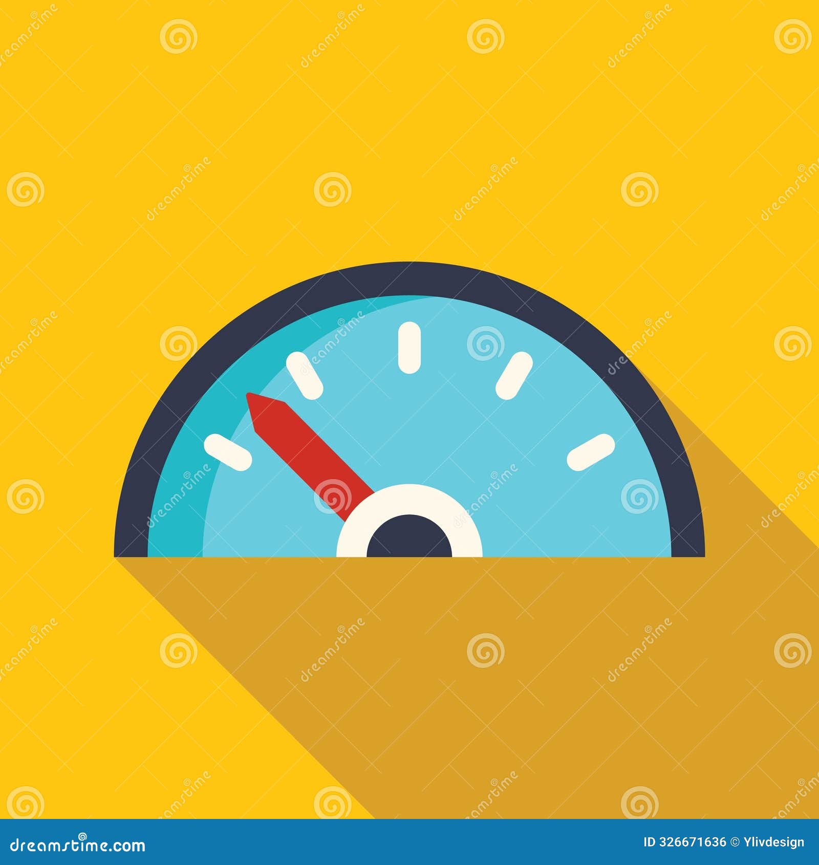 Speedometer Showing Increasing Performance on Yellow Background Stock ...