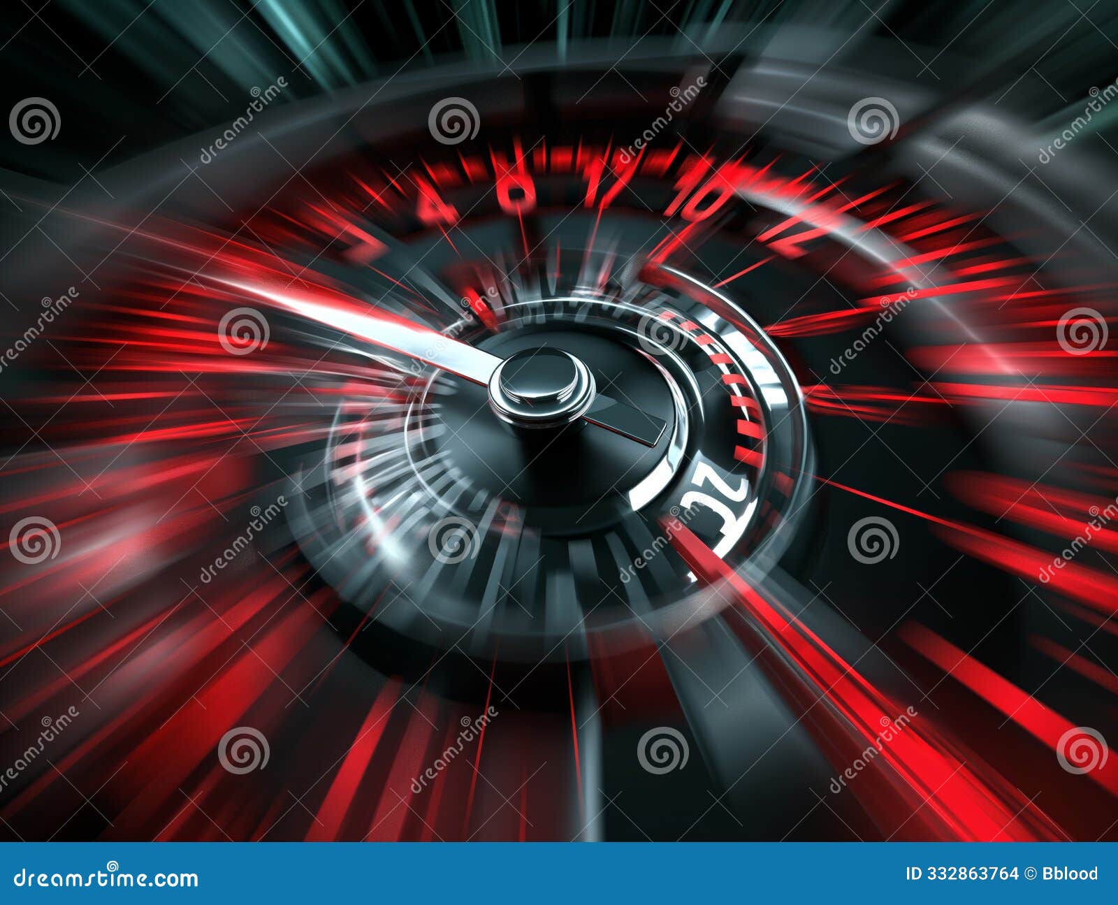 Speedometer with Red Motion Effect Stock Photo - Image of blur, dynamic ...