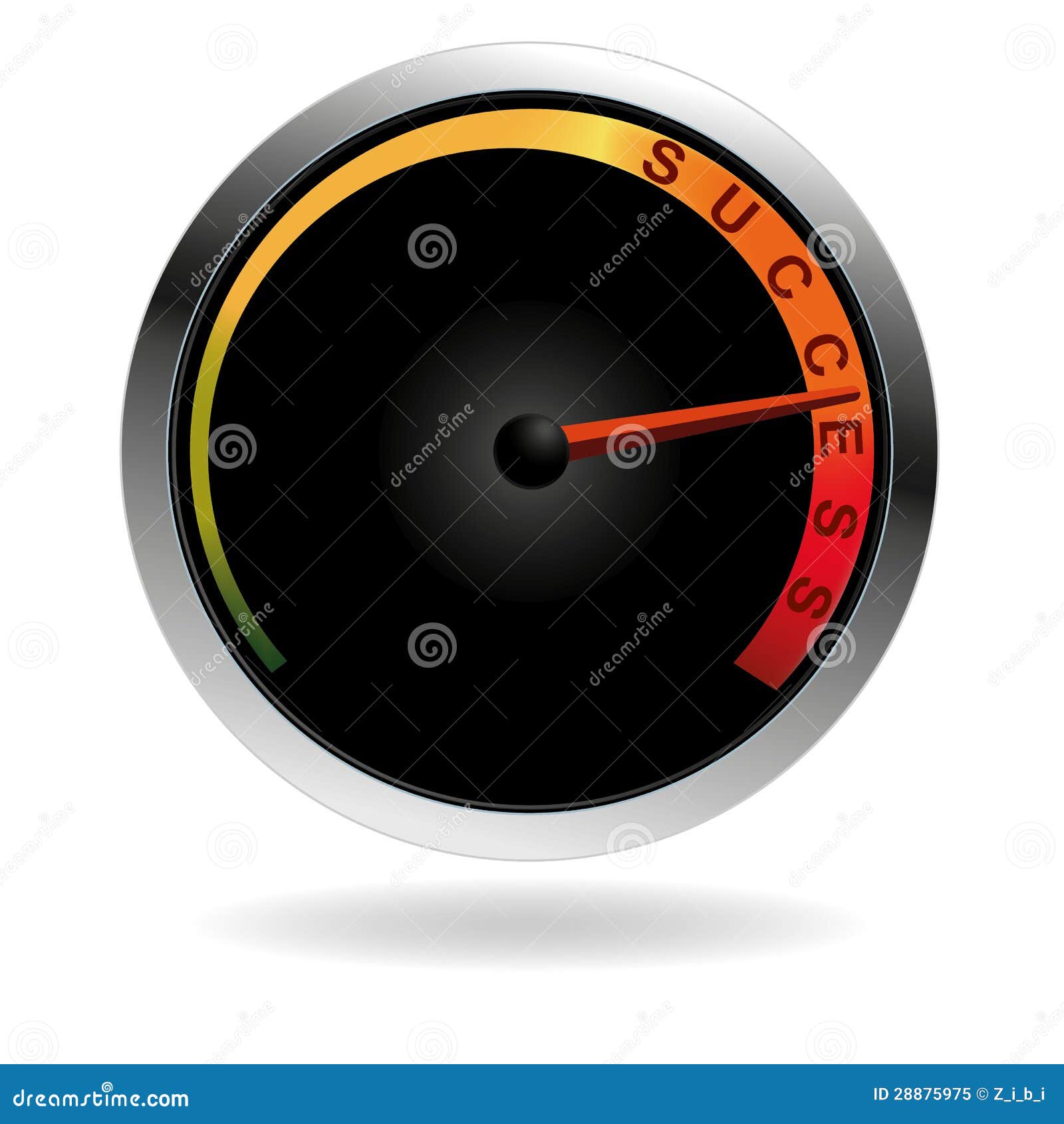 Speedometer with Red Needle Stock Vector - Illustration of efficiency ...