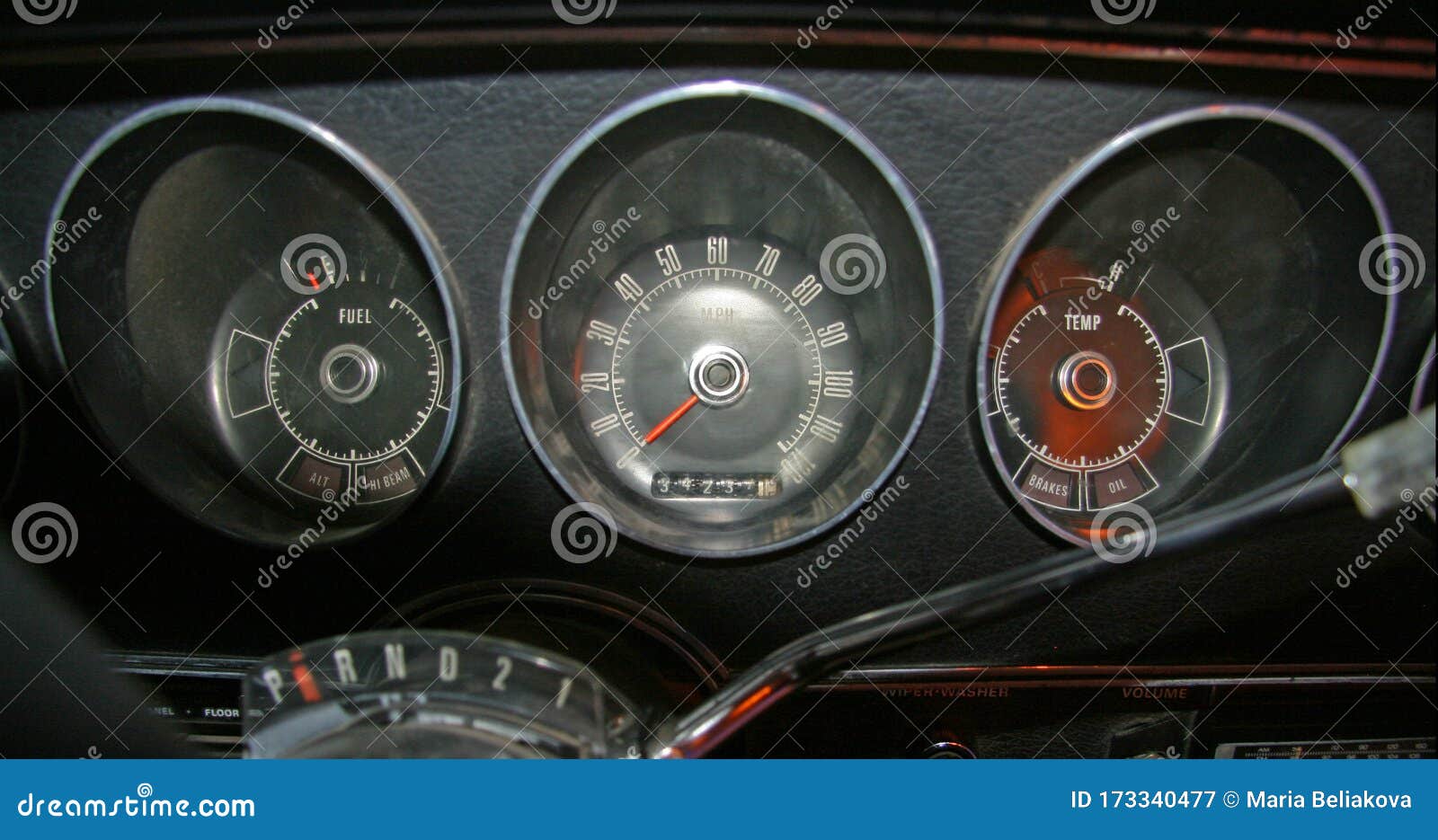 Speedometer Of A Vintage Bus Stock Photography | CartoonDealer.com ...