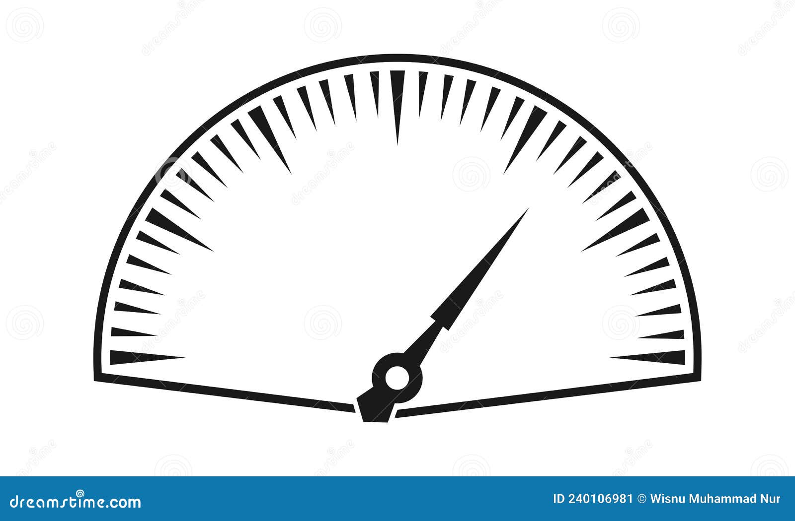 Speedometer with Sharp Speedometer Needle Vector Design Stock Vector ...