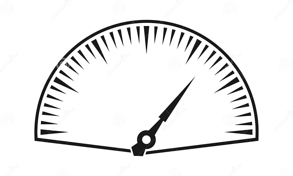 Speedometer with Sharp Speedometer Needle Vector Design Stock Vector ...