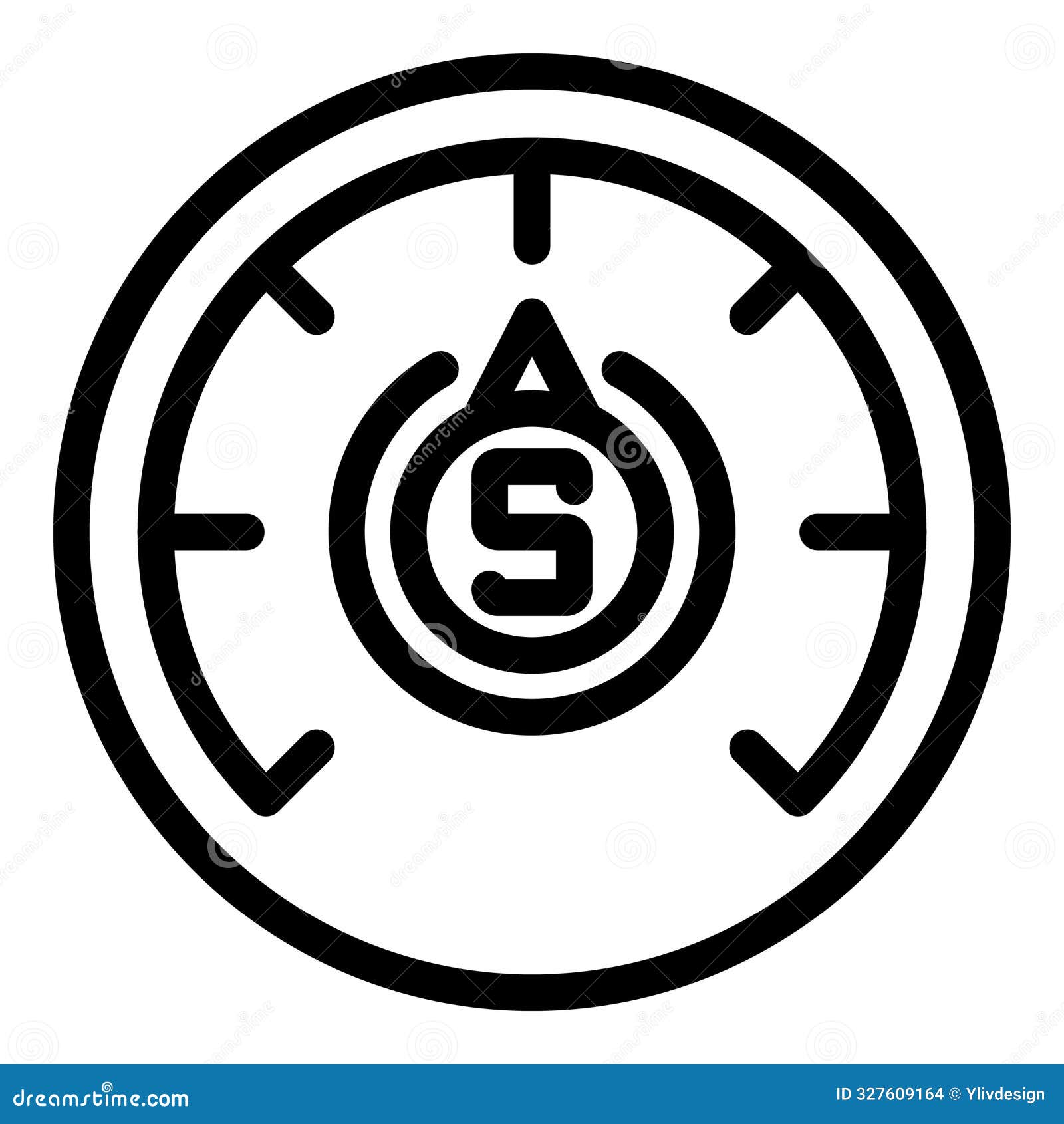 Speedometer Showing Five Units Speedometer Showing Five on a White ...