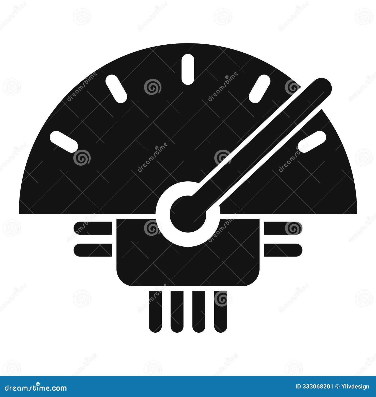 Speedometer Showing Increasing Speed Performance Icon Stock ...