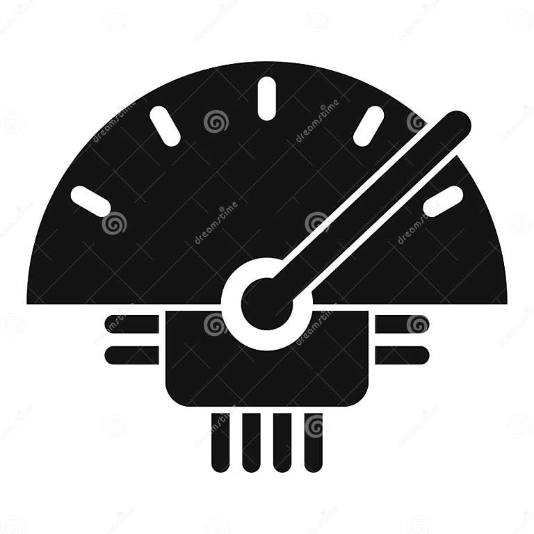 Speedometer Showing Increasing Speed Performance Icon Stock ...