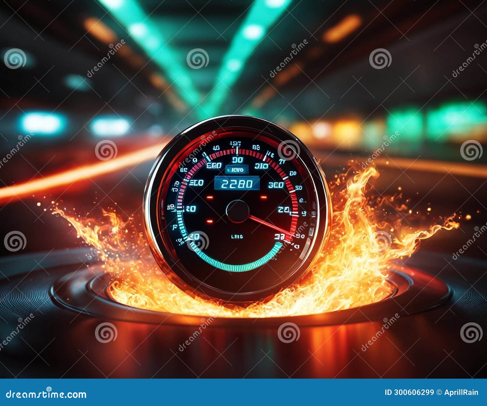 A Speedometer Shrouded in Flames Stock Image - Image of driving, food ...