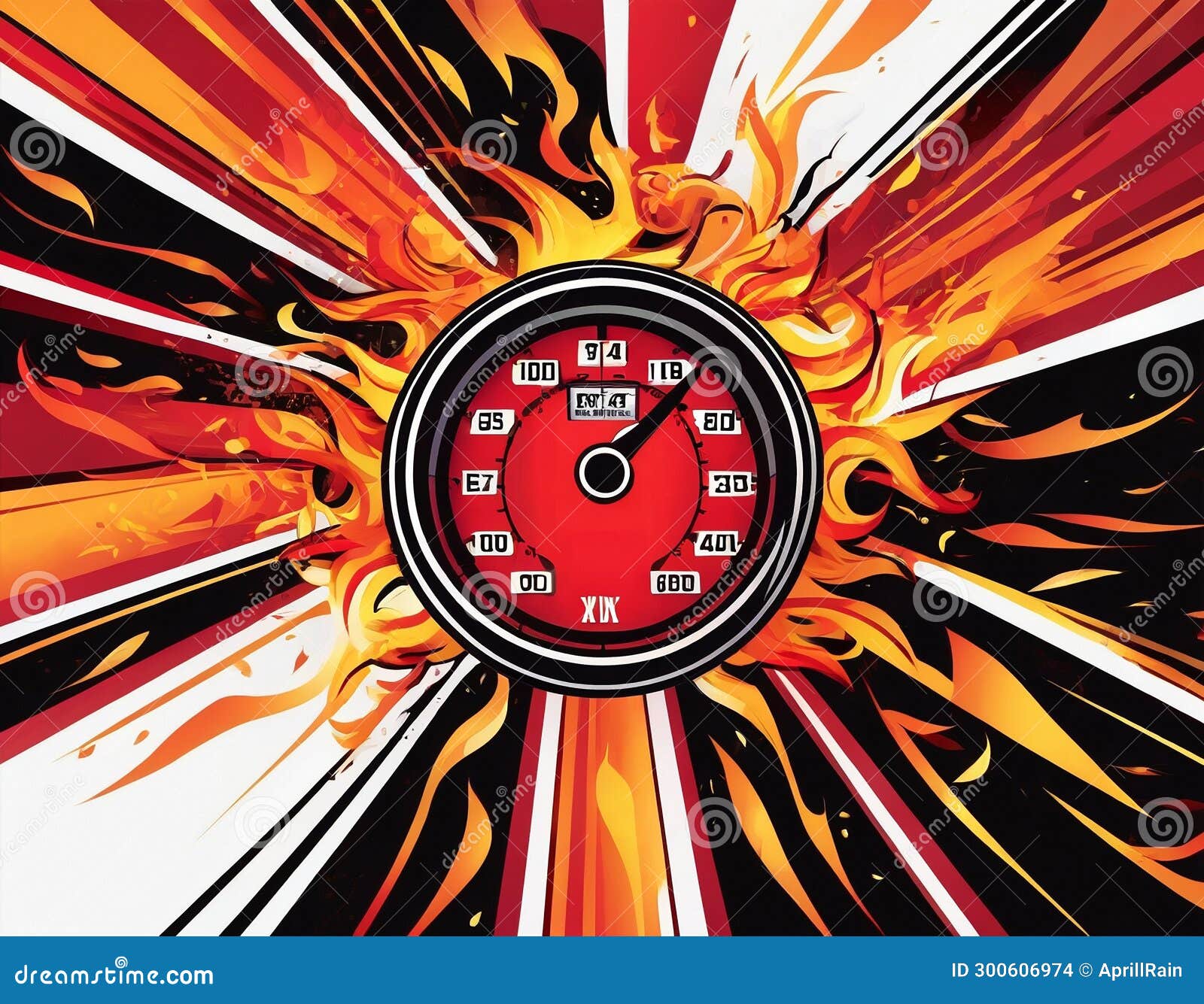 A Speedometer Shrouded in Flames Stock Photo - Image of fast, driving ...