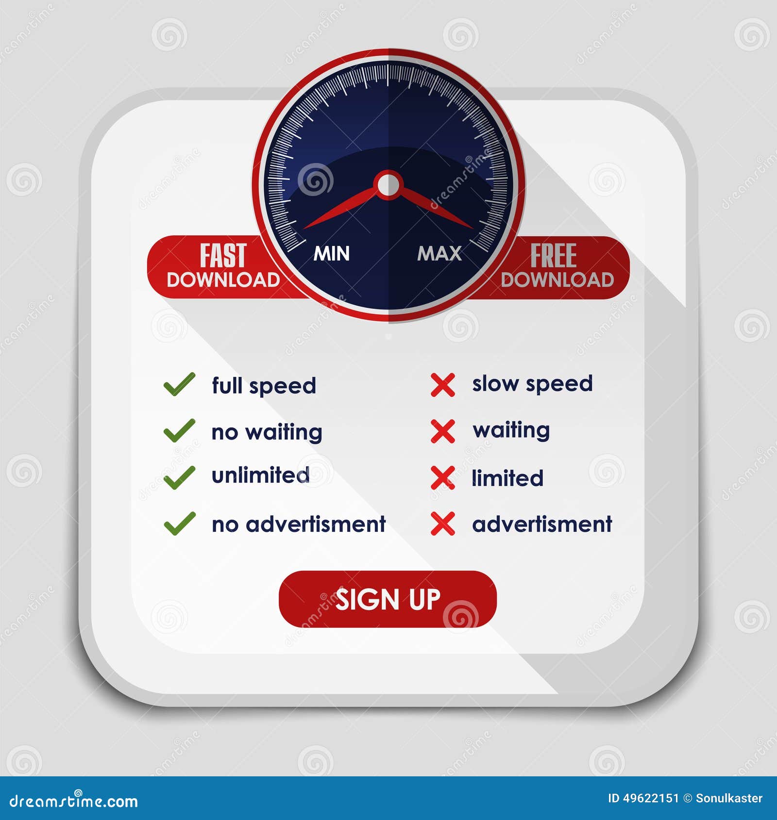 Speedometer with Slow and Fast Download Stock Vector - Illustration of ...