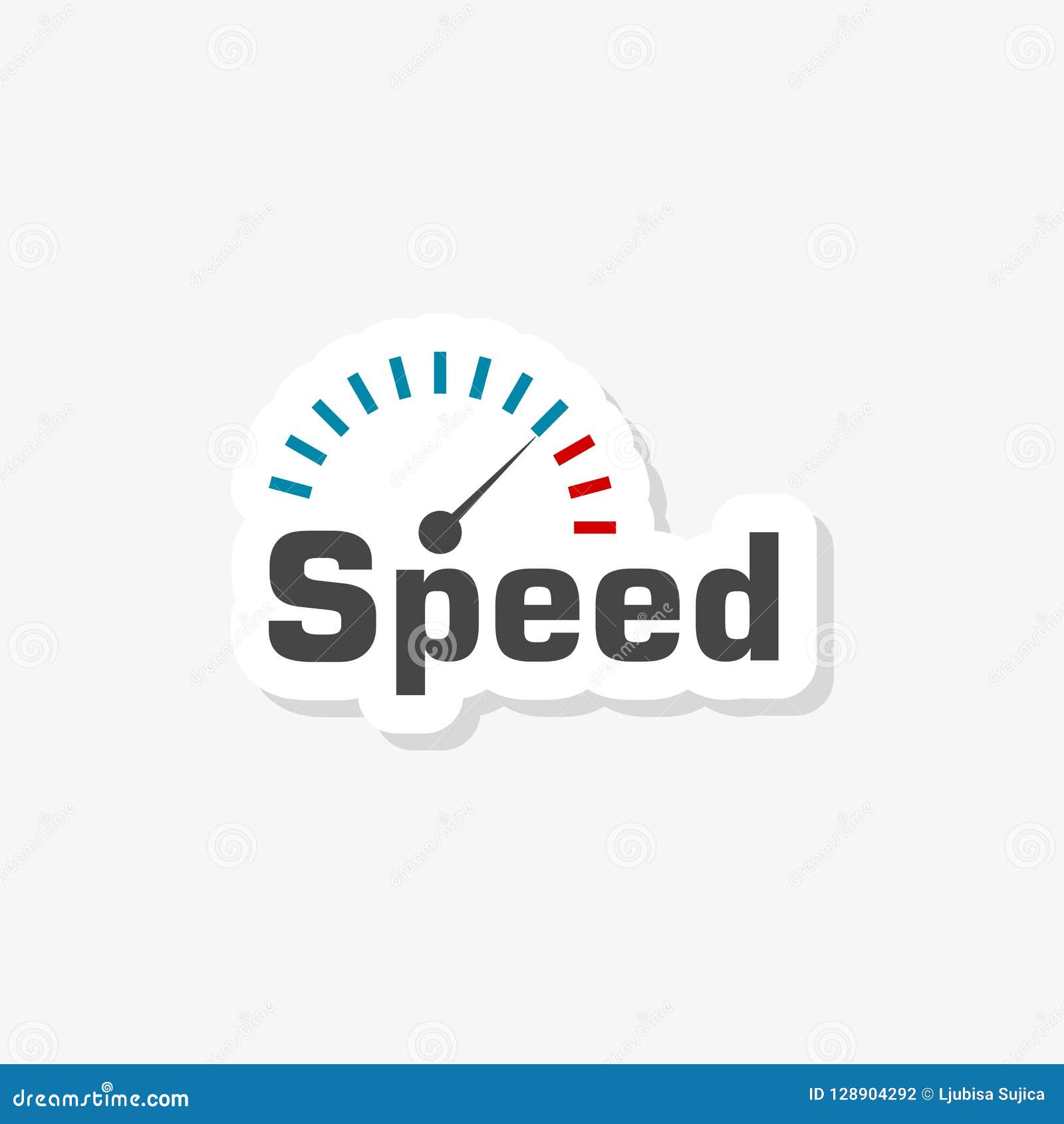 Speedometer Sticker, Speed Meter Stock Vector - Illustration of network ...