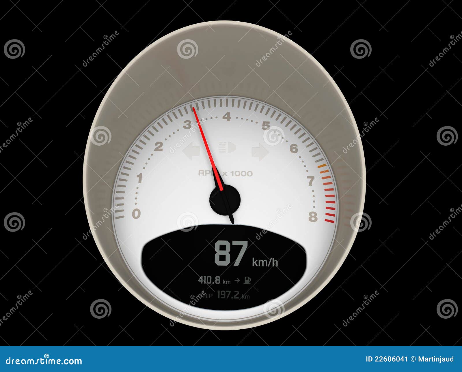 Speedometer / Tachometer stock illustration. Illustration of ...