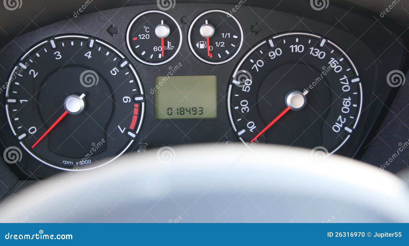Speedometer and tachometer stock photo. Image of gasoline - 26316970