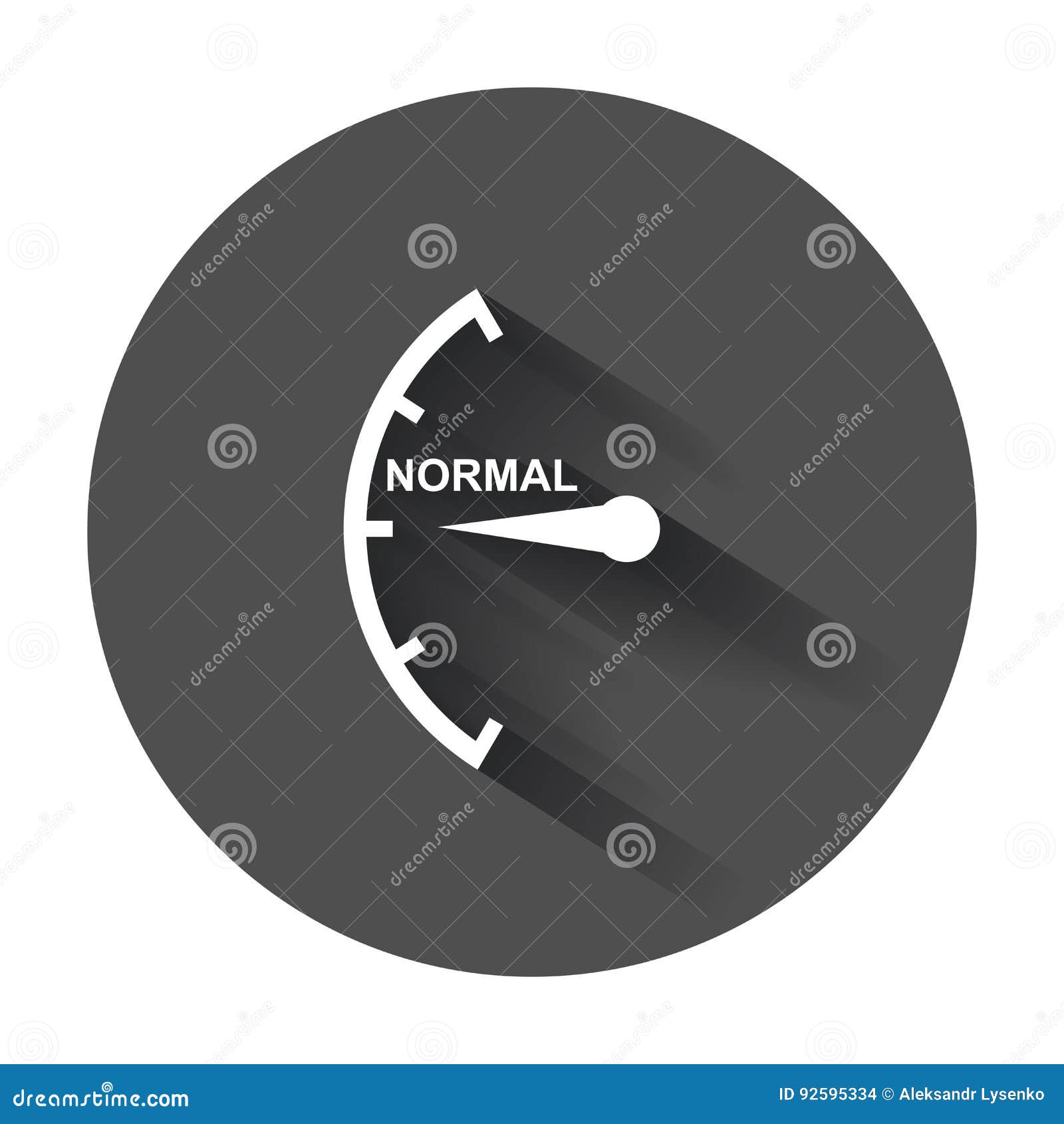 Speedometer, Tachometer, Fuel Normal Level Icon. Stock Vector ...