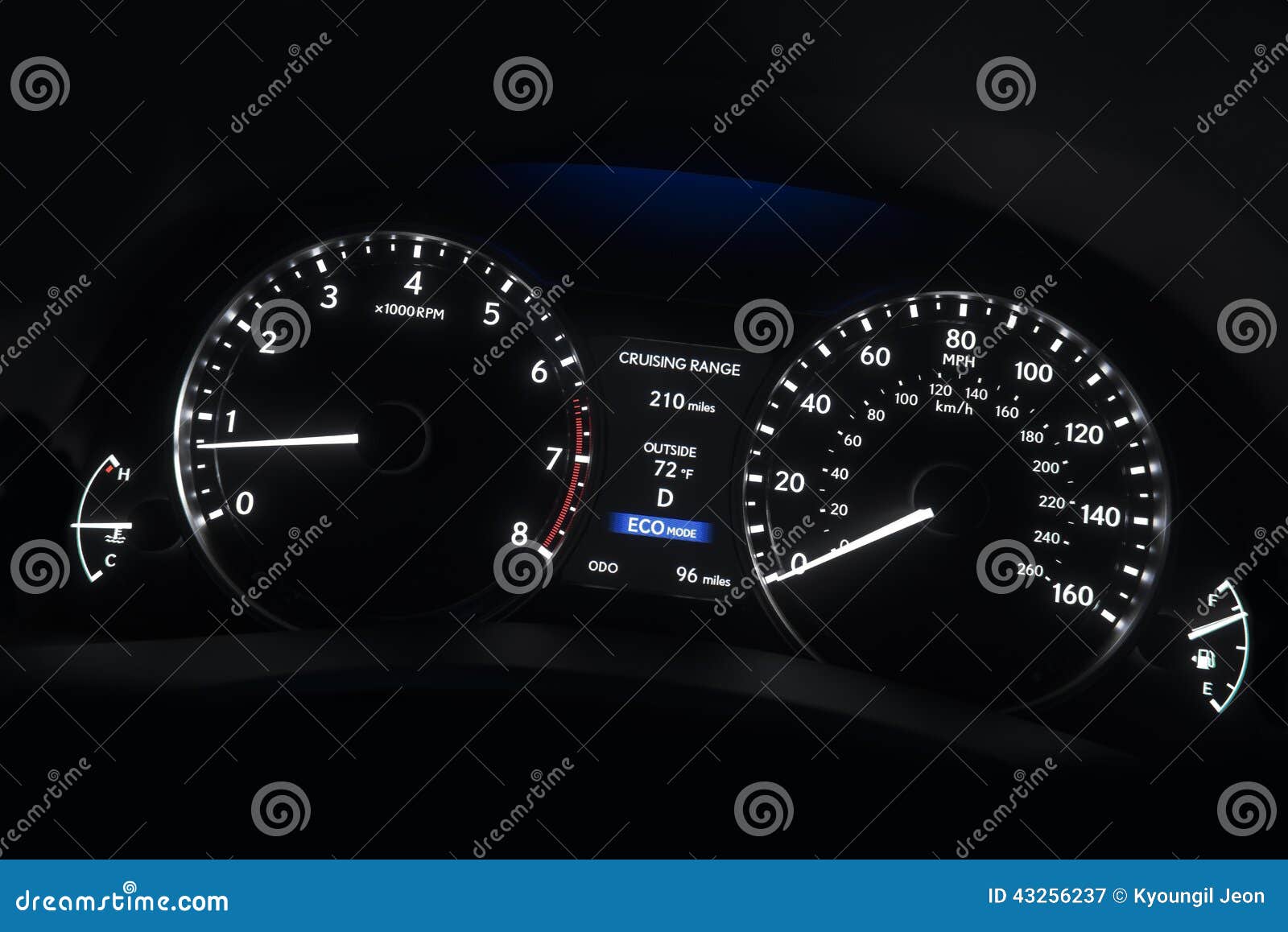 Speedometer stock image. Image of blurred, engine, arrow - 43256237
