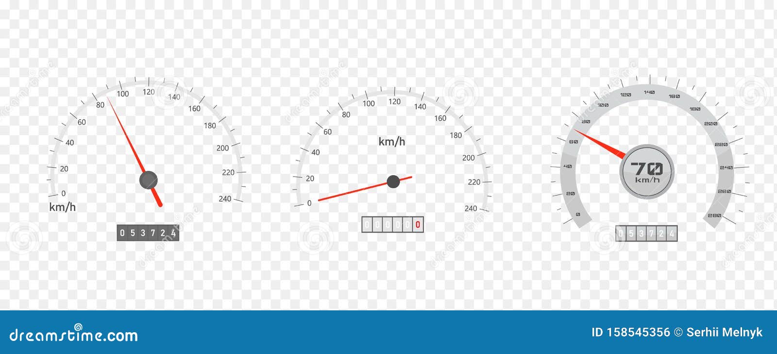 Speedometer and Tachometer Scales Stock Vector - Illustration of ...