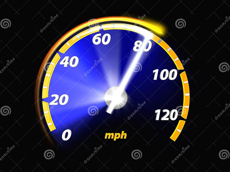 Speedometer test stock illustration. Illustration of clock - 13351436