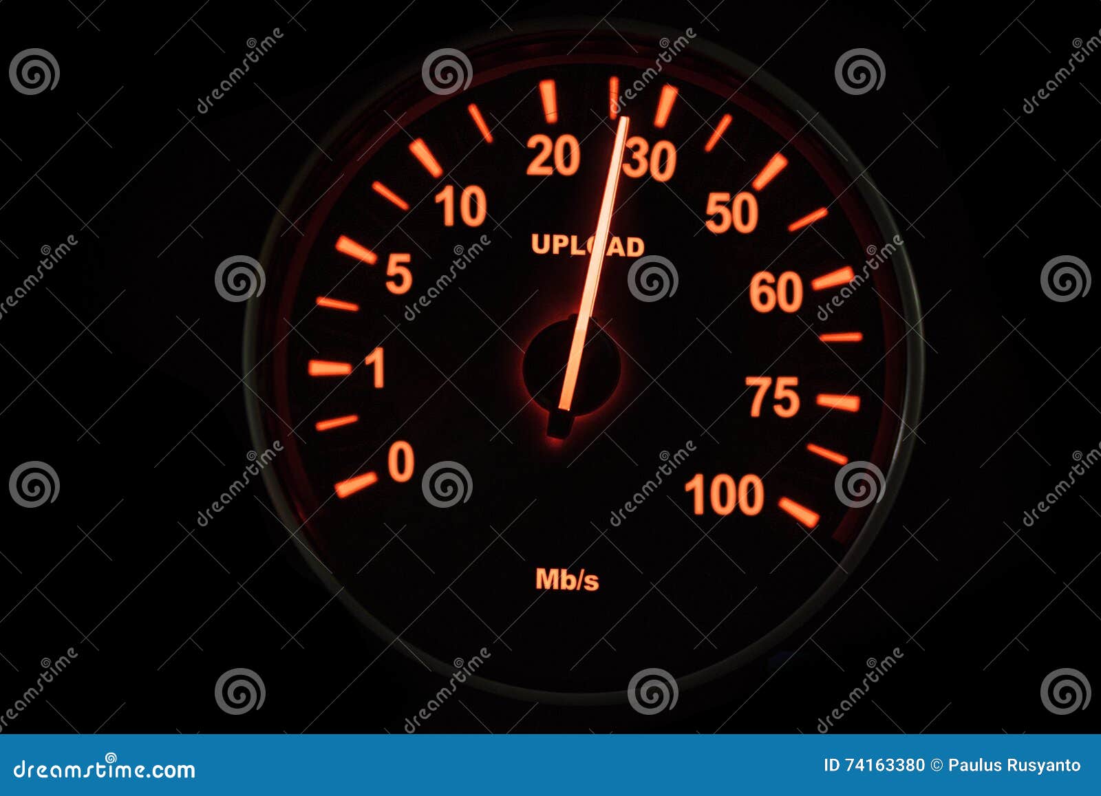 Speedometer of Uploading Process Stock Photo - Image of load, equipment ...