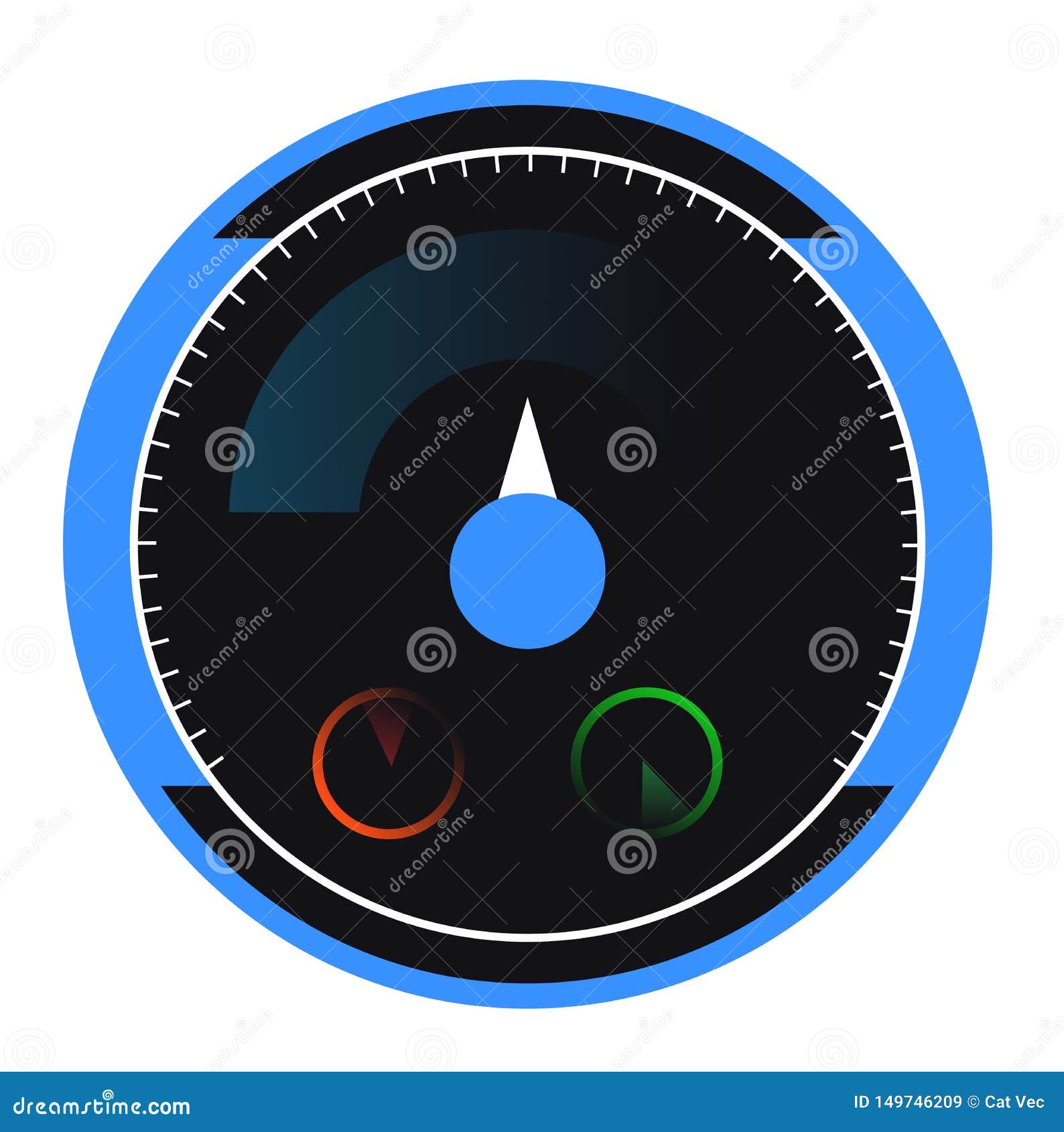 Speedometer Vector Car Speed Dashboard Panel and Speed-up Power ...