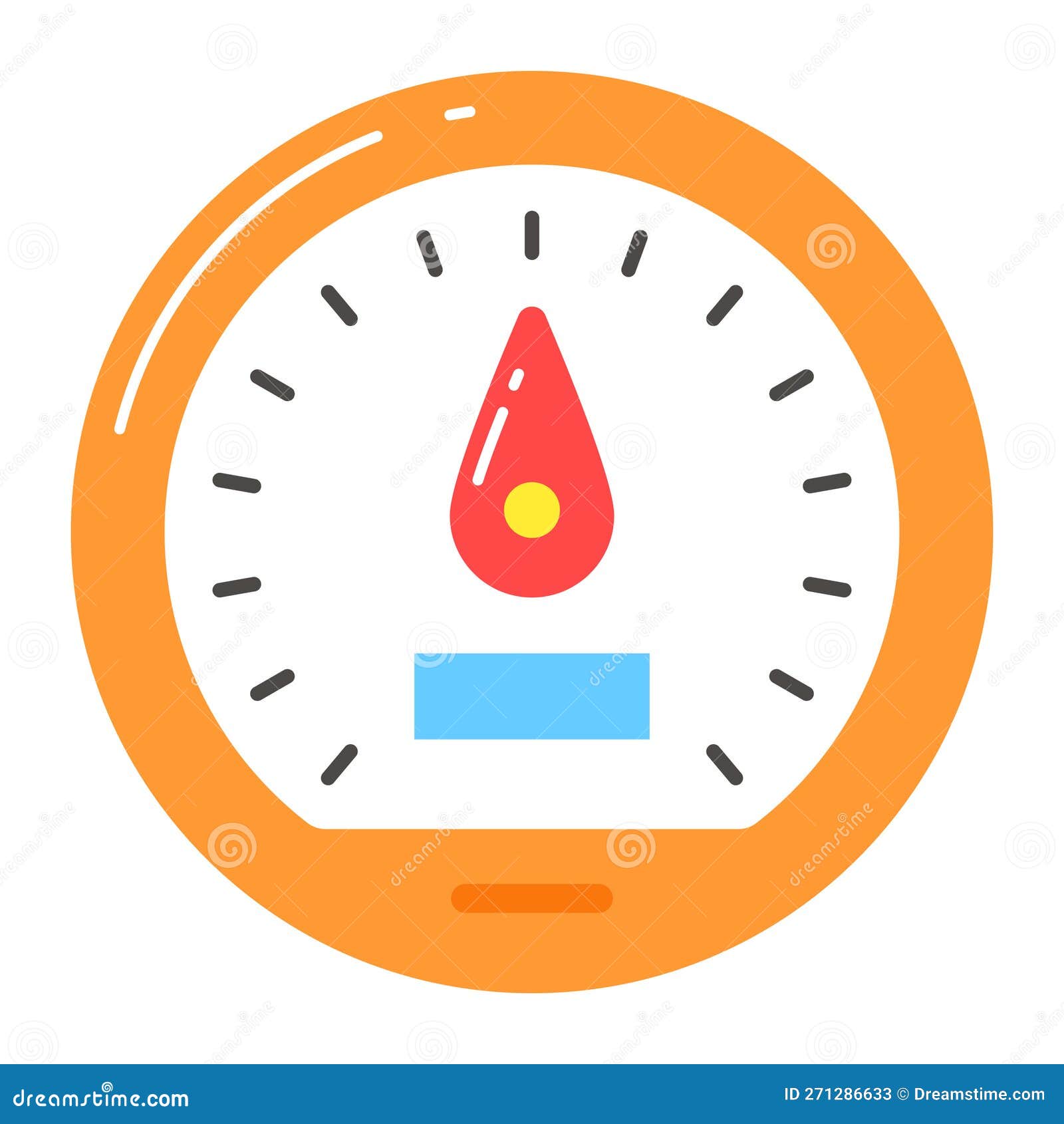 Speedometer Vector Design, Speed Indicator Icon in Editable Style Stock ...