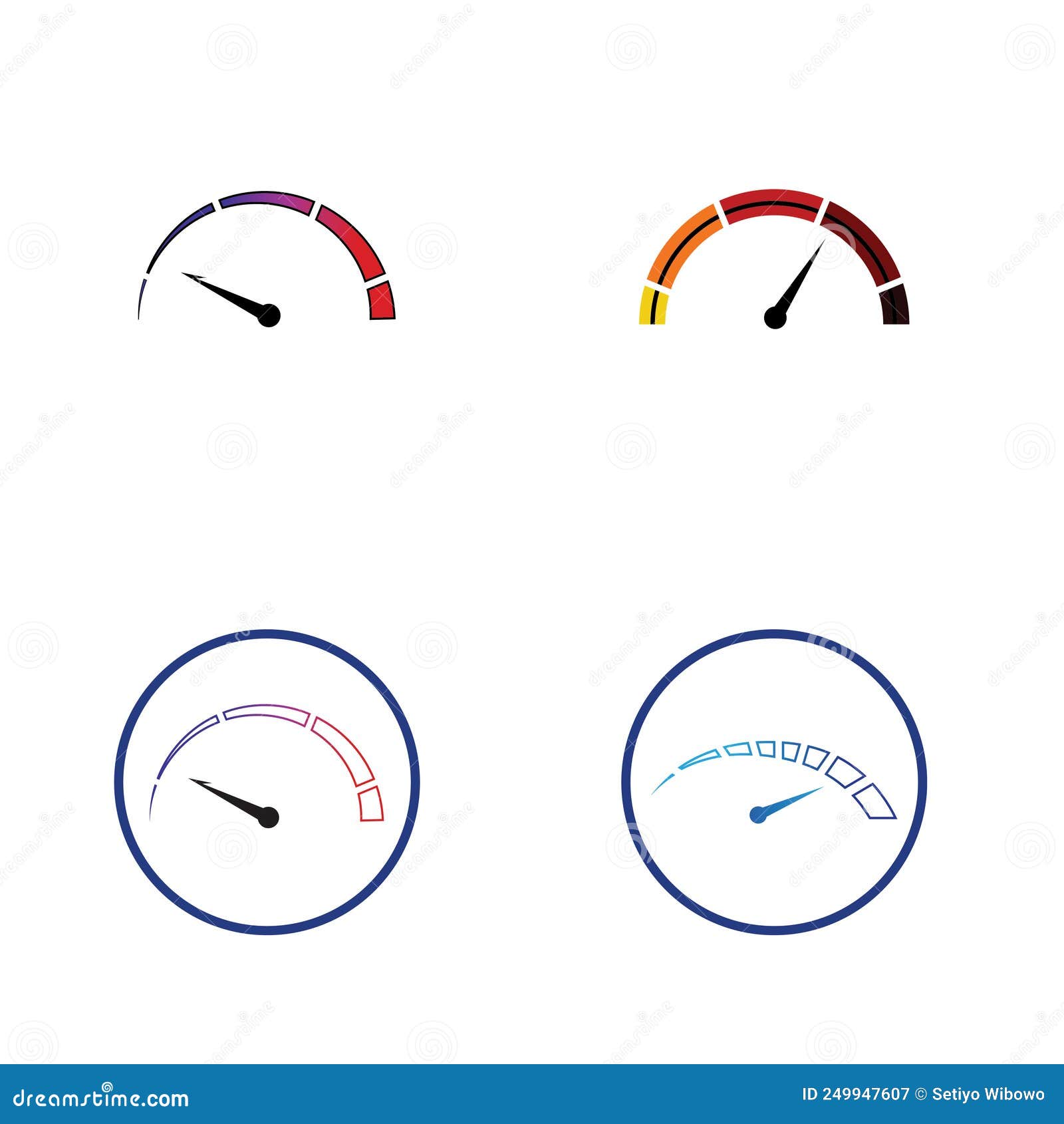 Speedometer Vector Graphic Design Illustration Template Stock Vector ...