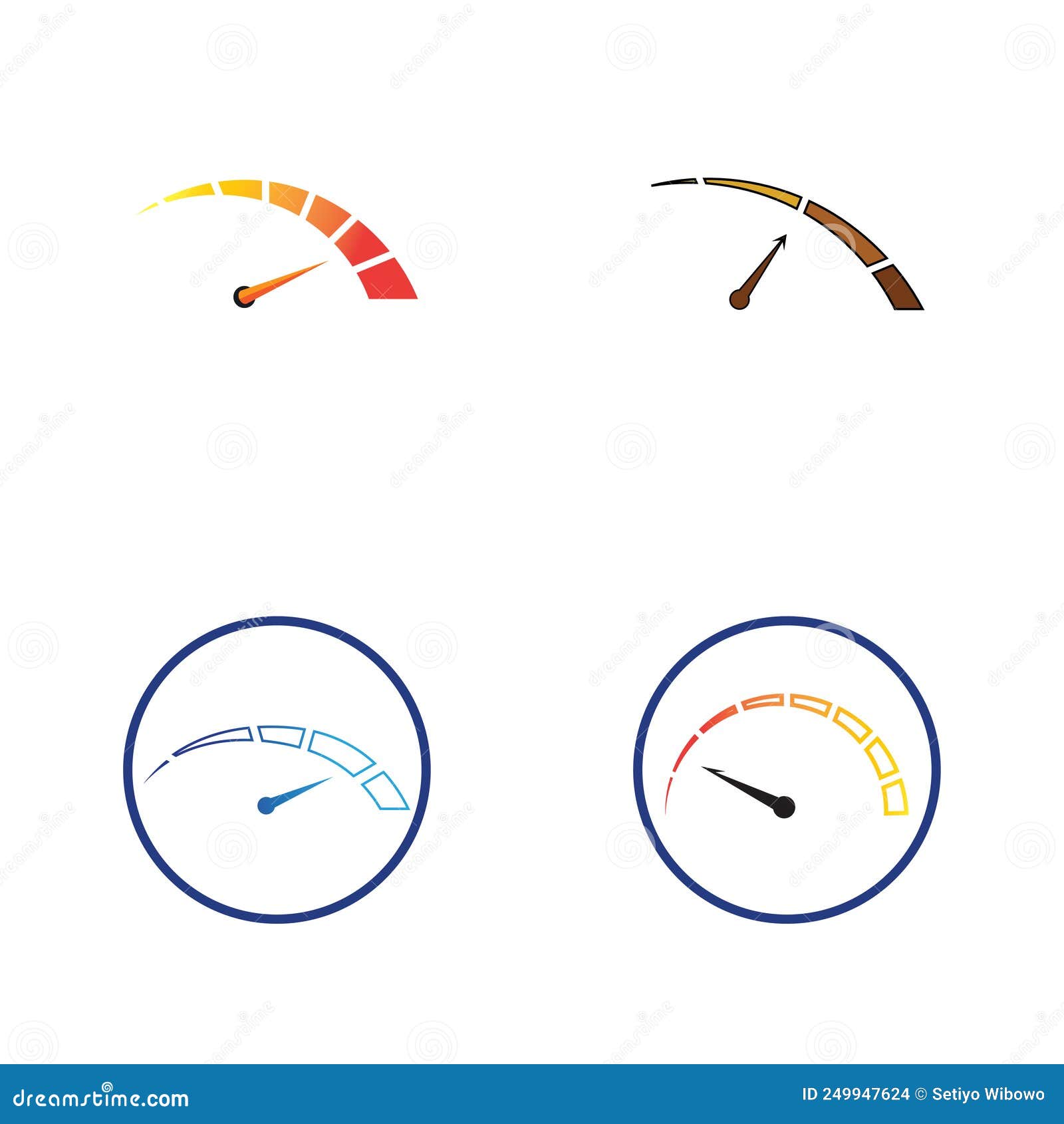 Speedometer Vector Graphic Design Illustration Template Stock Vector ...
