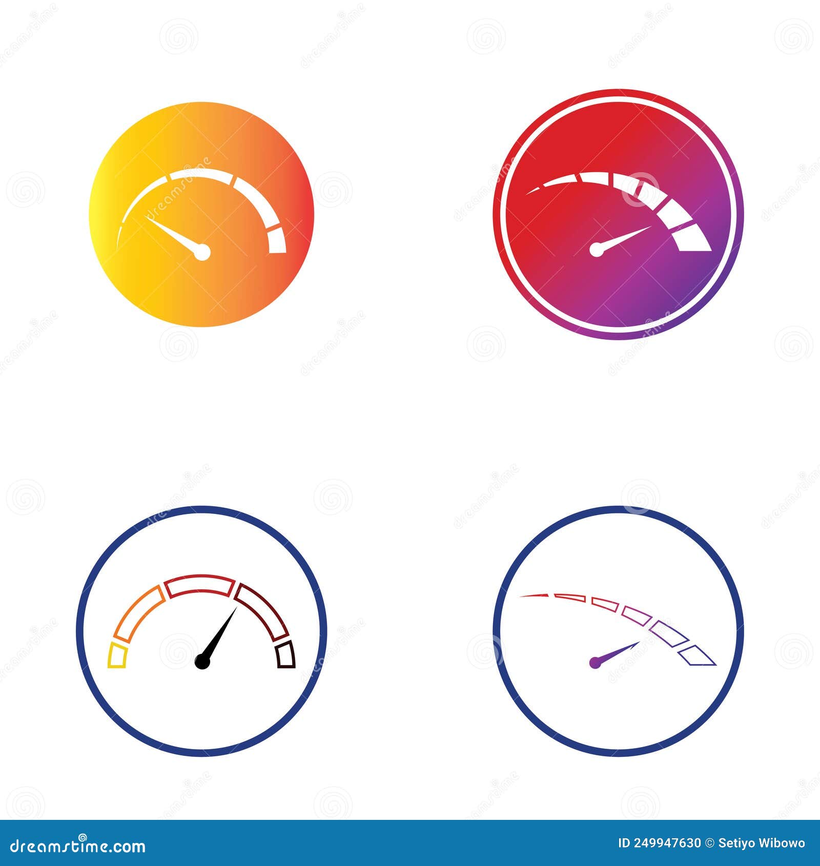 Speedometer Vector Graphic Design Illustration Template Stock Vector ...