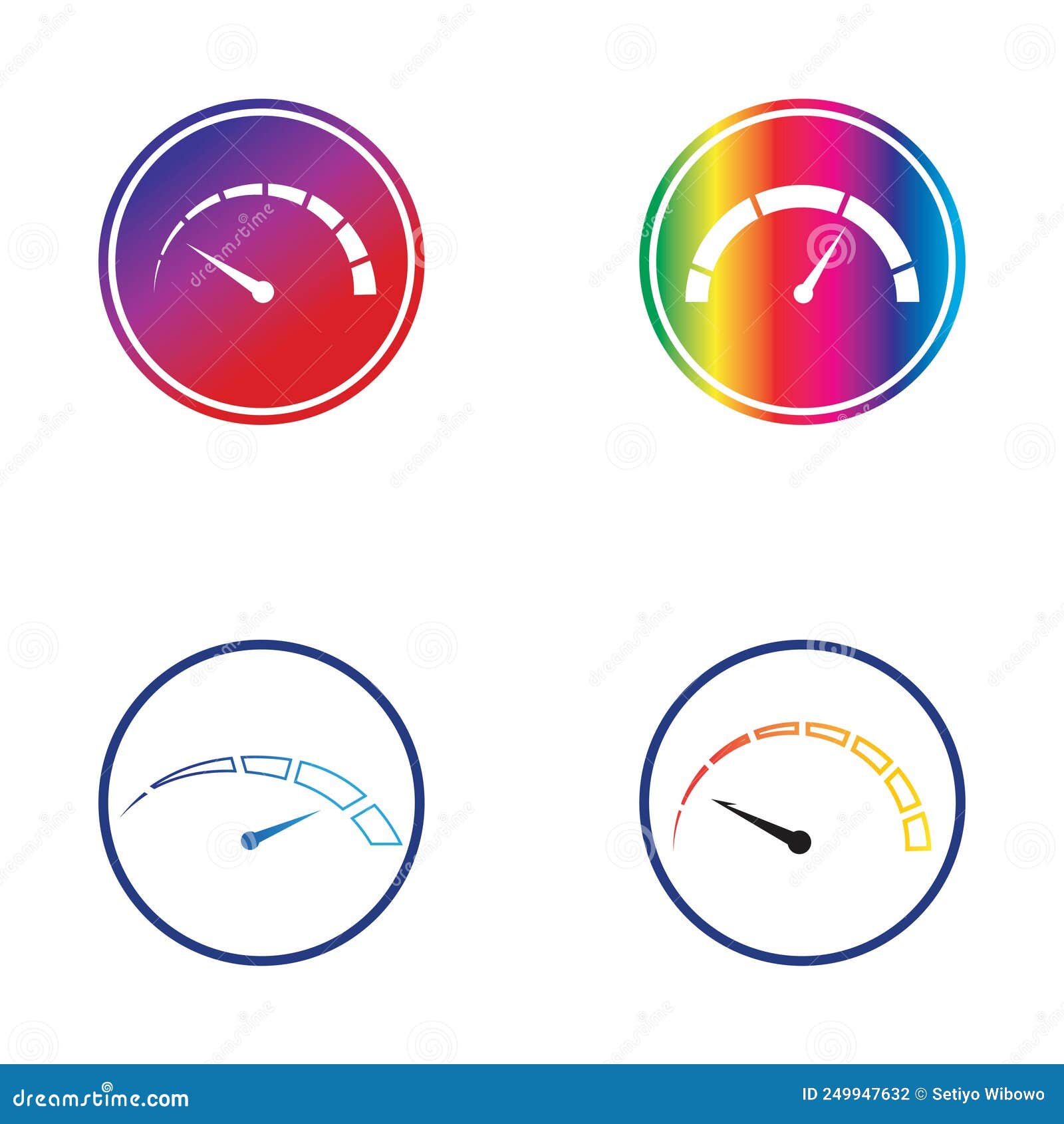 Speedometer Vector Graphic Design Illustration Template Stock Vector ...