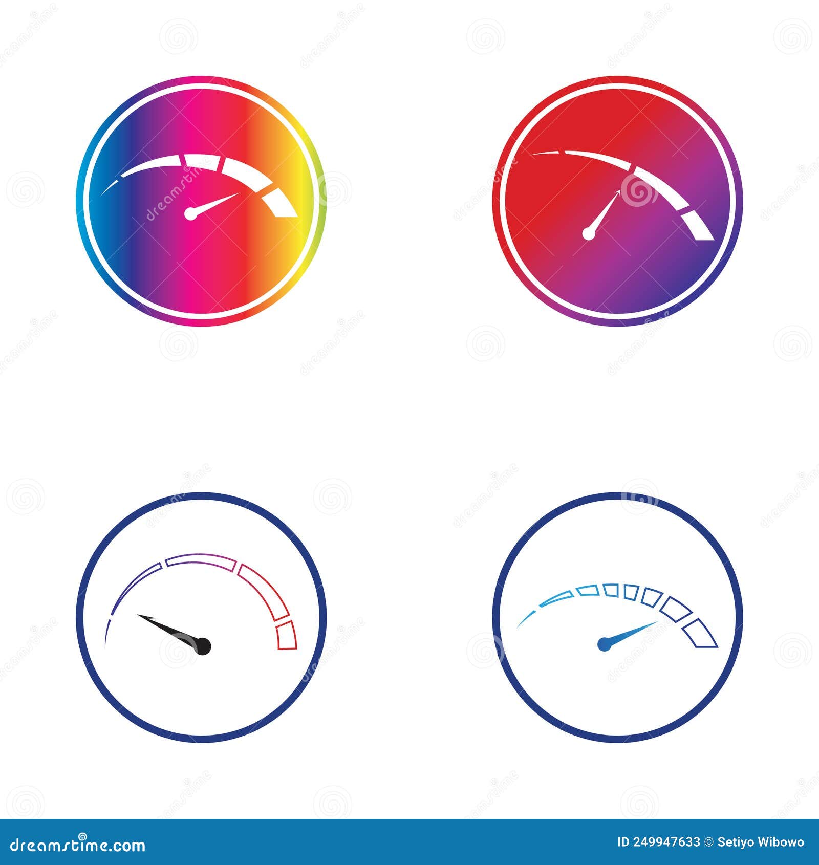 Speedometer Vector Graphic Design Illustration Template Stock Vector ...