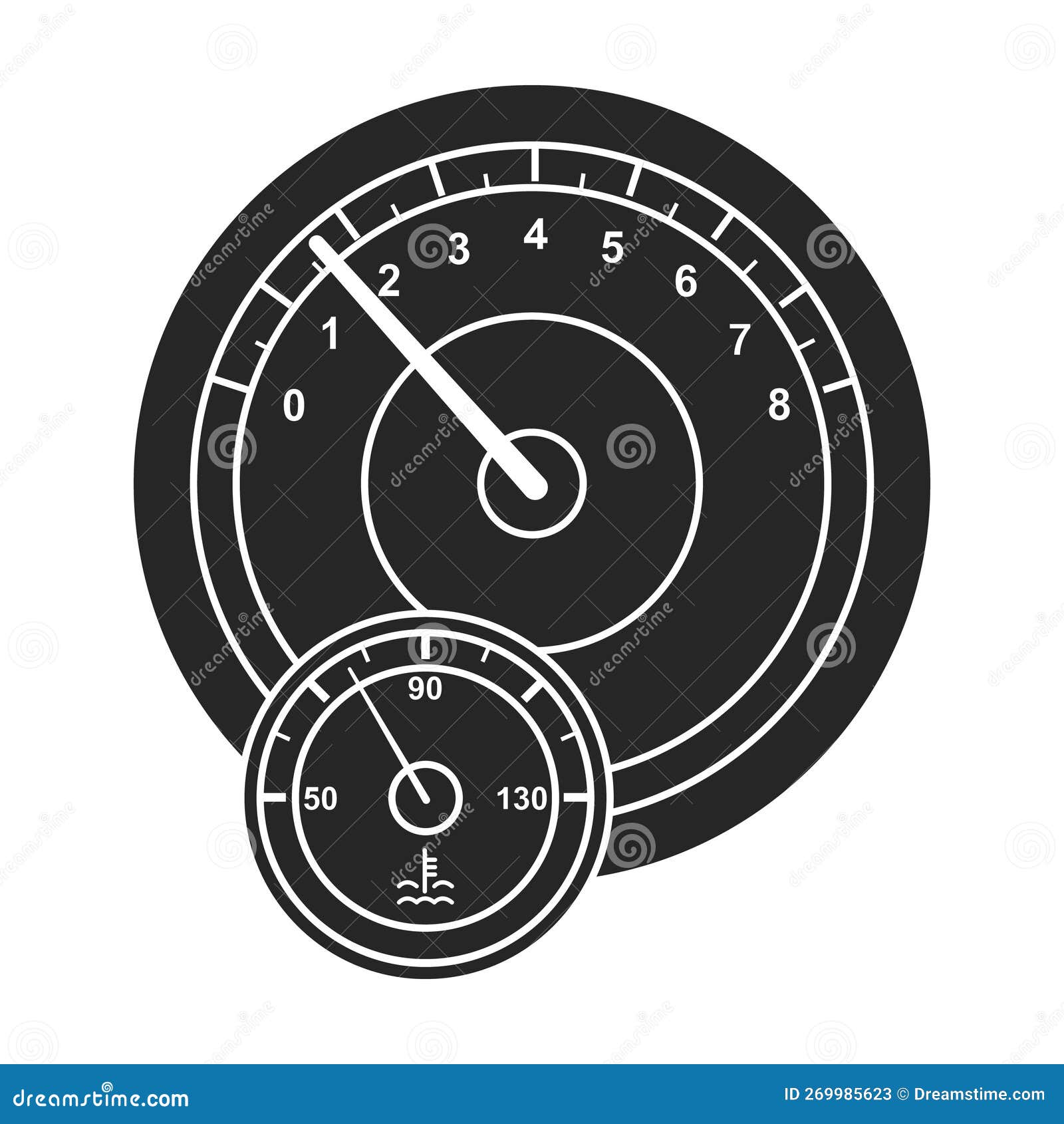Speedometer Vector Icon.Black Vector Icon Isolated on White Background ...
