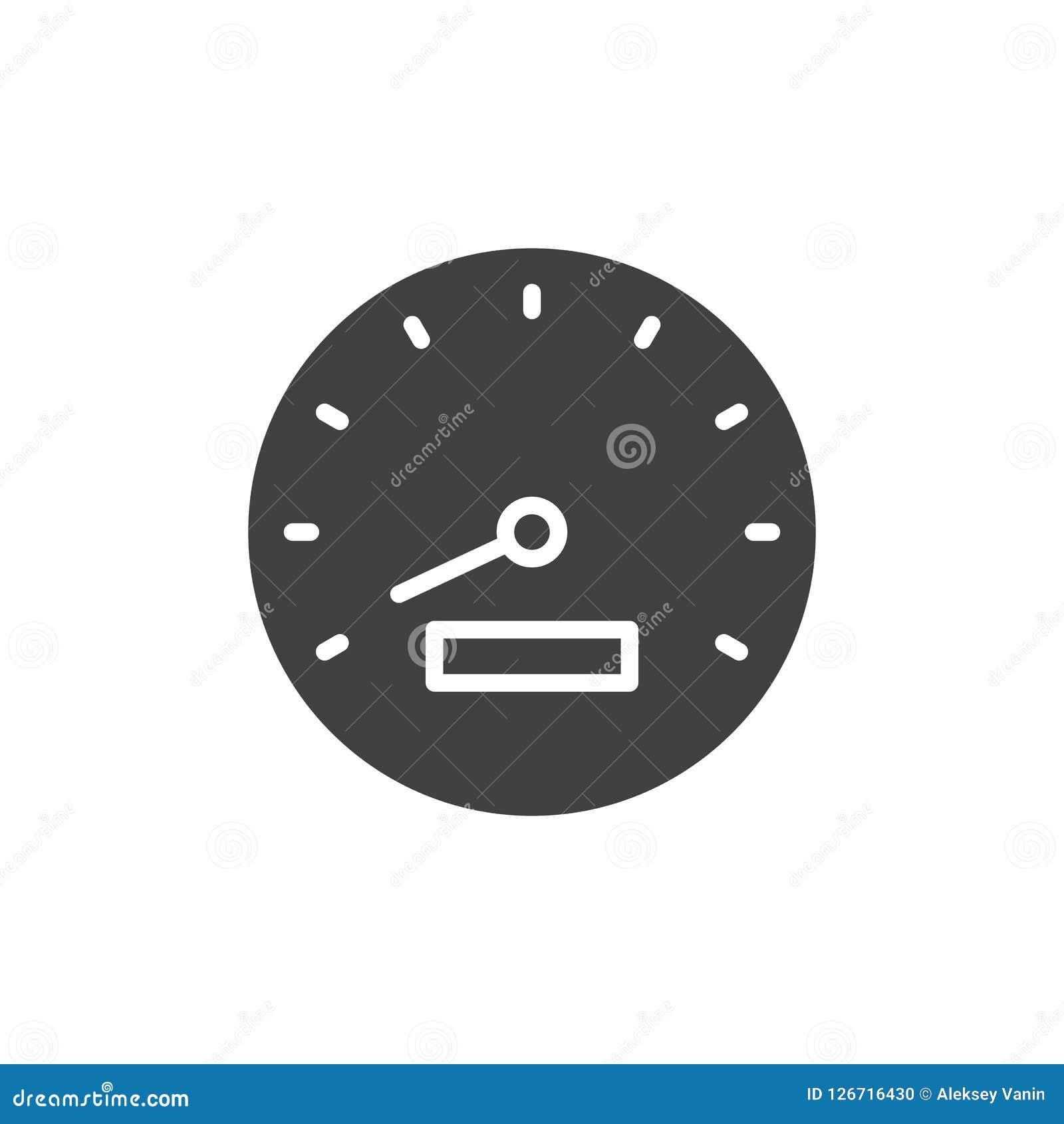 Speedometer vector icon stock vector. Illustration of symbol - 126716430