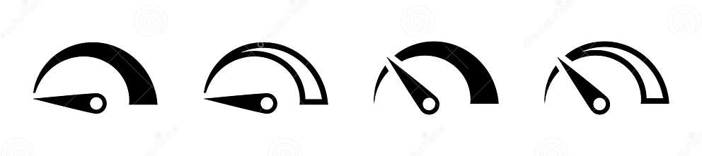 Speedometer Vector Icons. Car Speedometer Icons. Speed Indicator Icons ...