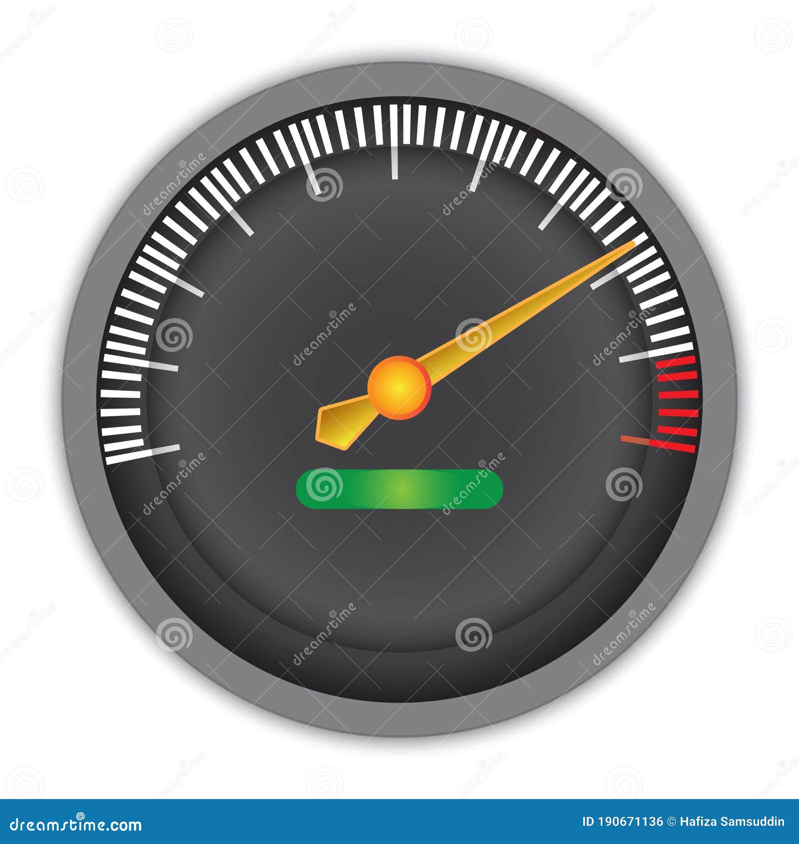 Print stock vector. Illustration of meter, auto, speedometer - 190671136