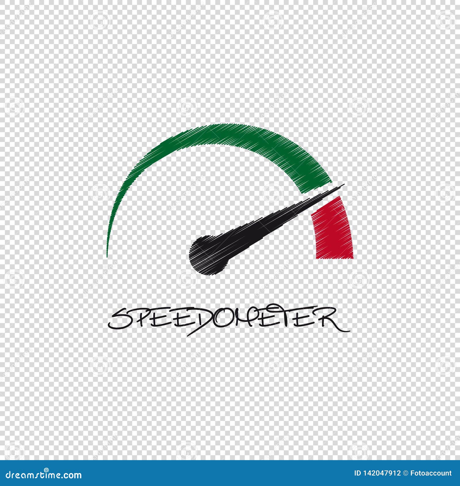 Car Speedometer At Transparent Background. Speedometer With Speed Scale ...