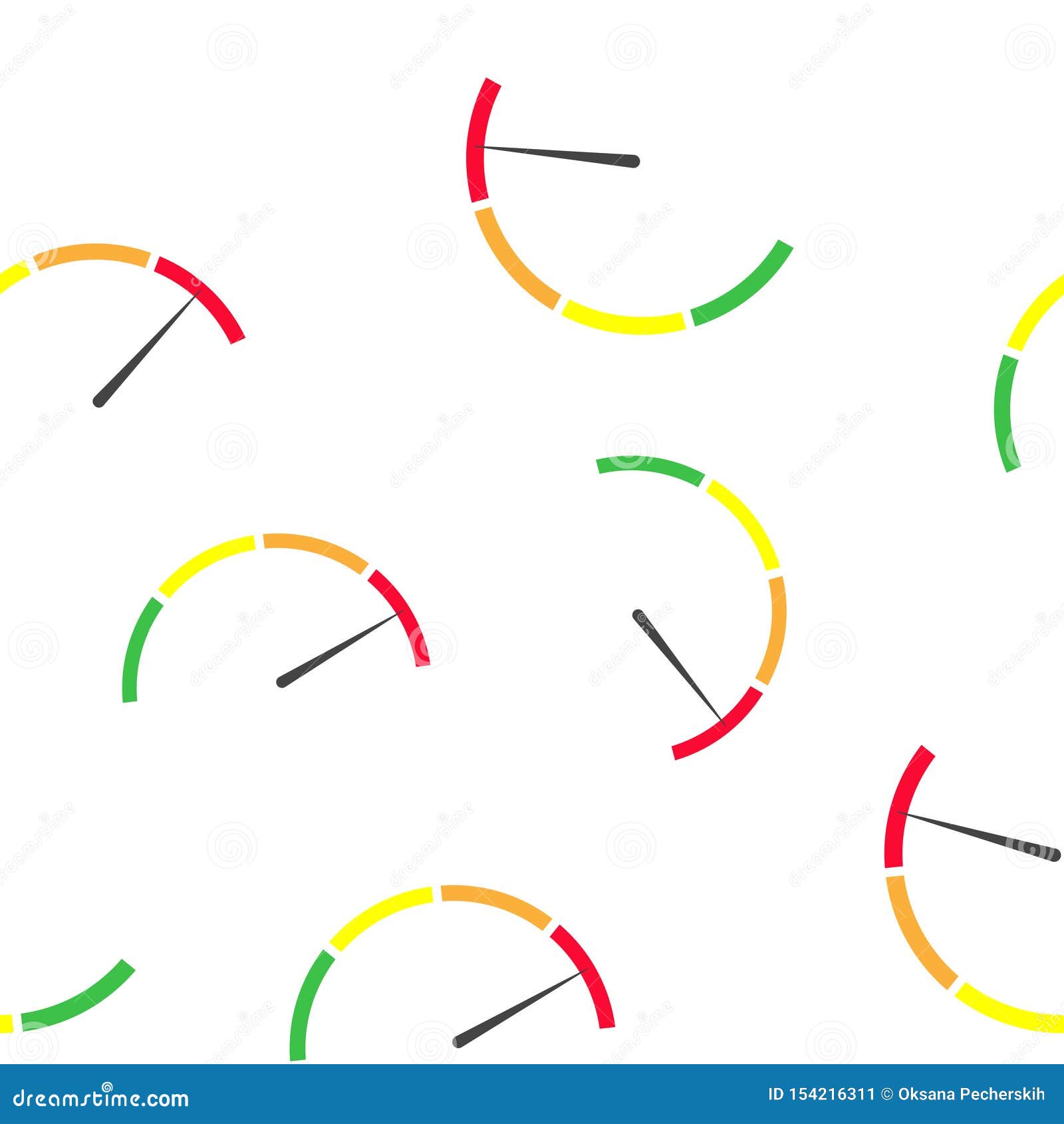 Speedometer Vector Seamless Pattern on a White Background Stock Vector ...